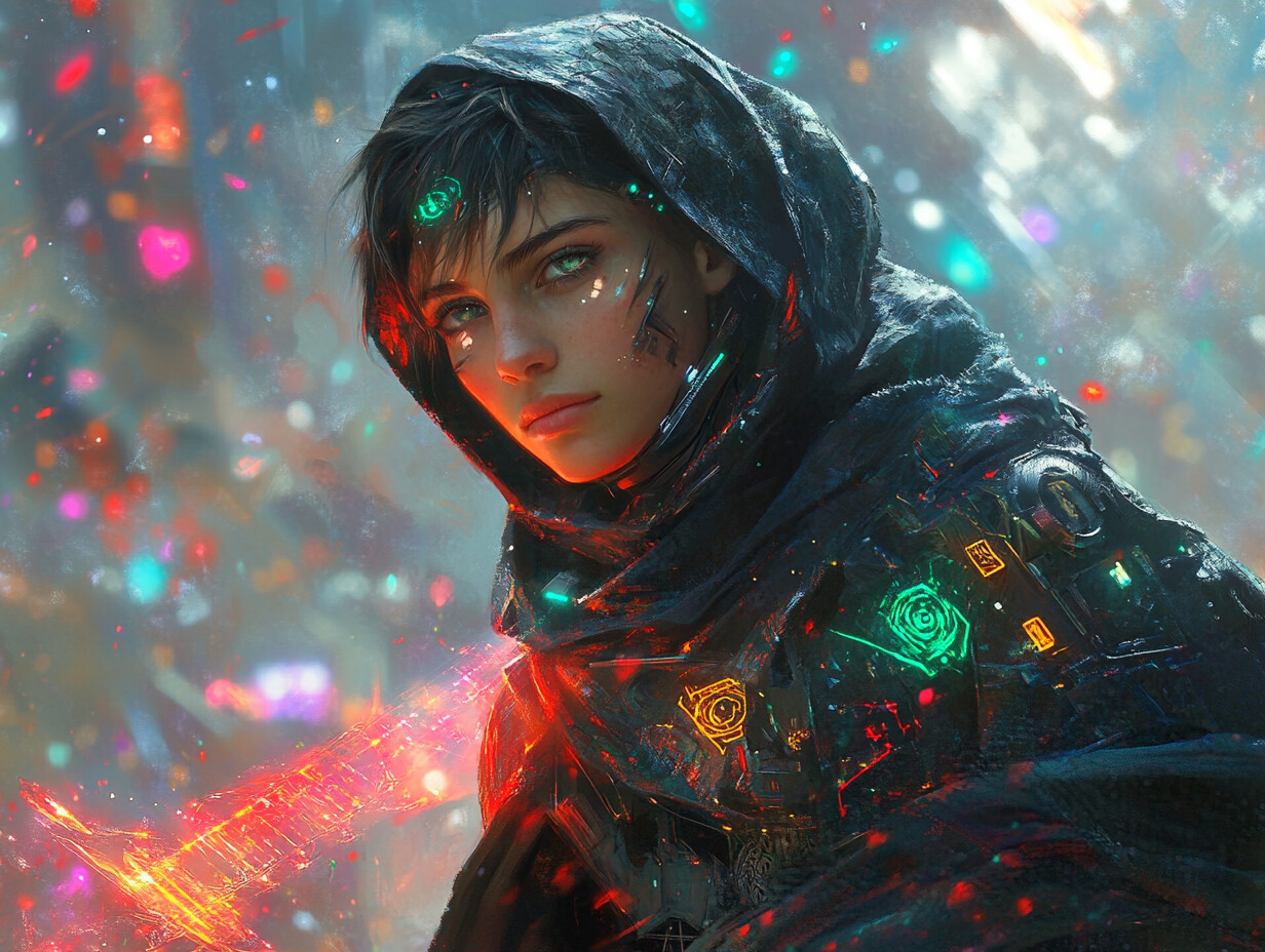 ArtStation - The Oasis Oracle: Cyber-Mystic of the Quantum Realm