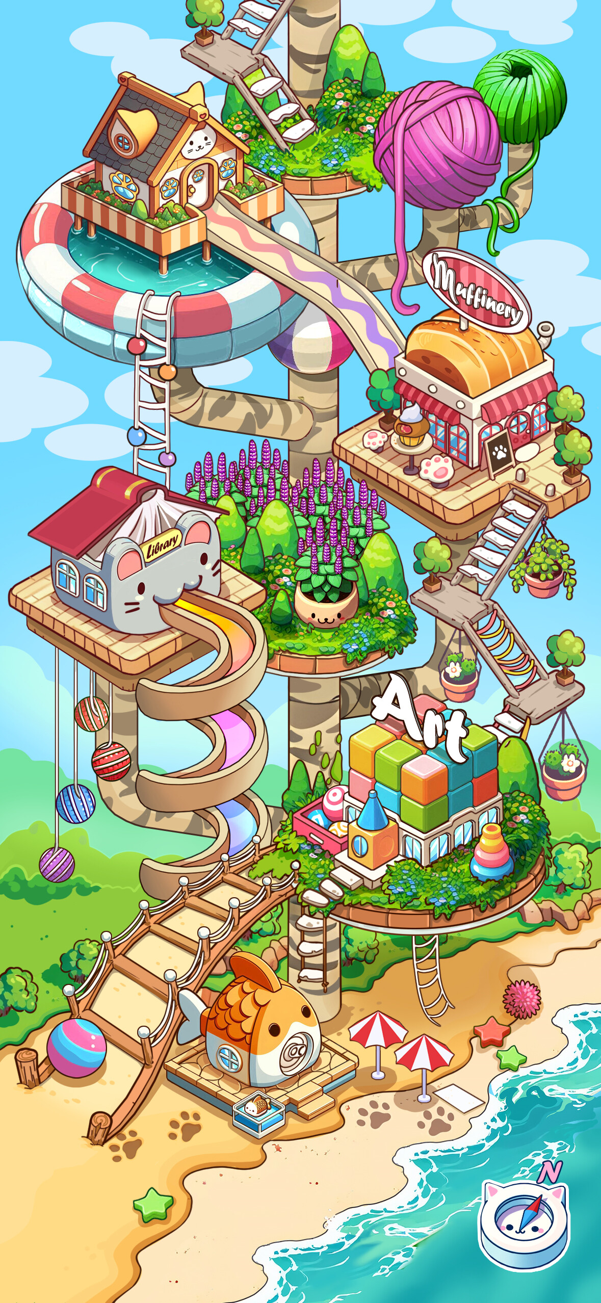 ArtStation - Town for Callie the Cat