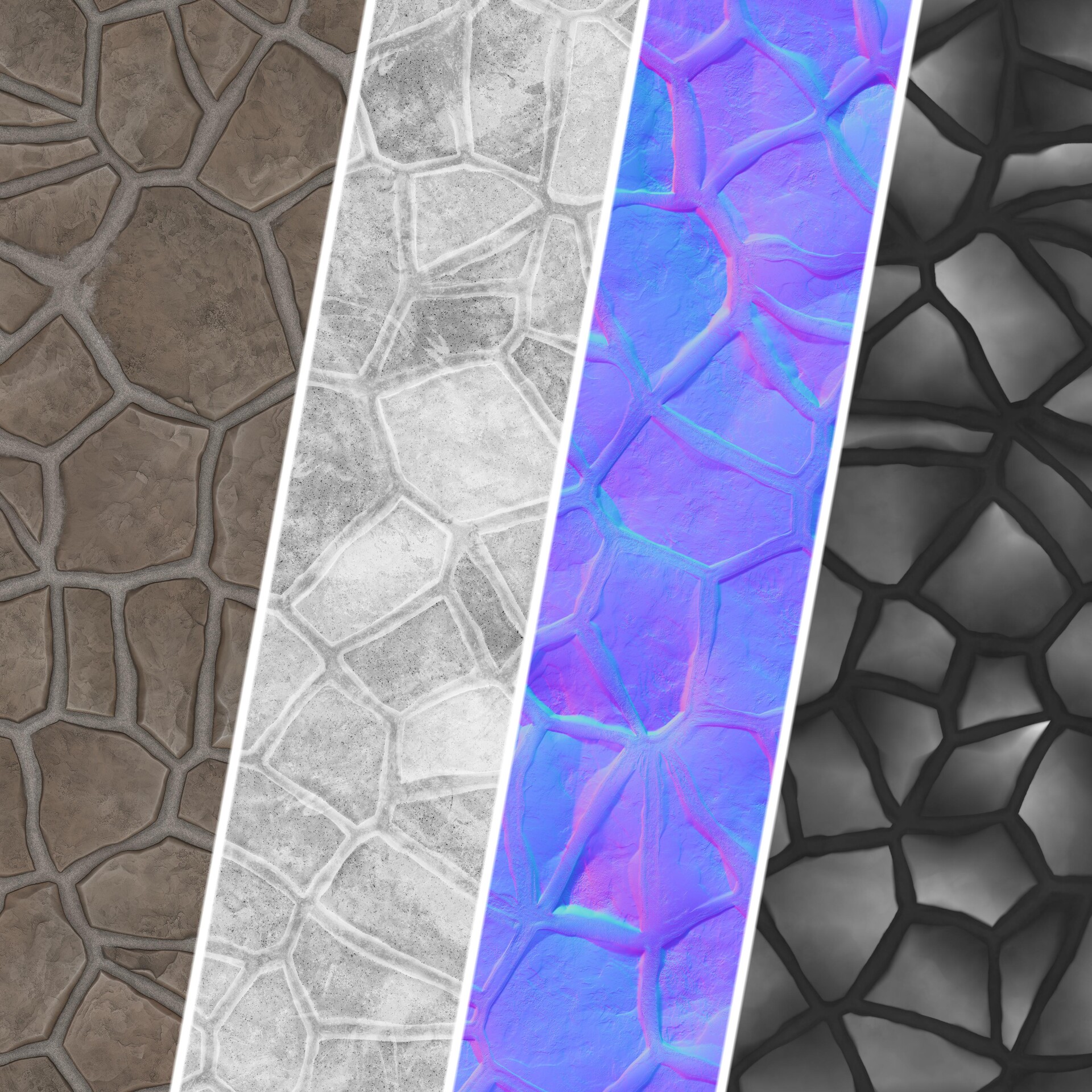 Hemase - Substance Designer | Stone Field | PBR | 4K