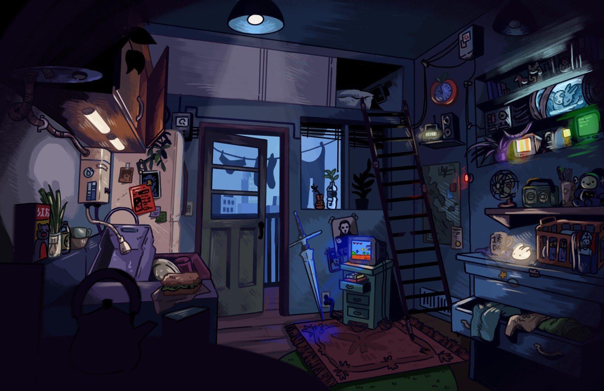 Artstation Runa S Post Apocalyptic Apartment Concept Art