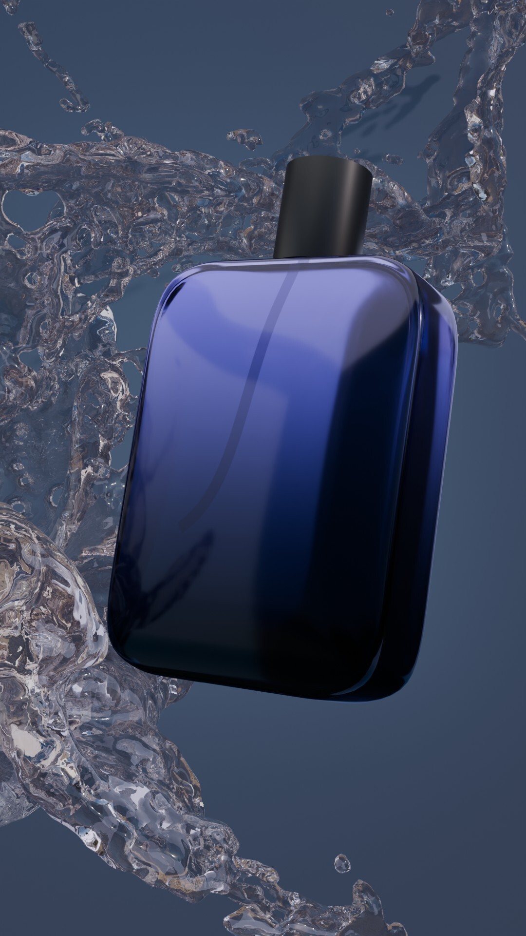 ArtStation - Dynamic Elegance: Bottle with Fluid Simulation