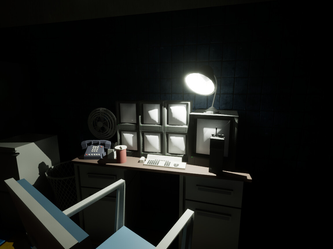 ArtStation - W.I.P. (Part 1) Security Office from Five Nights at Freddy ...