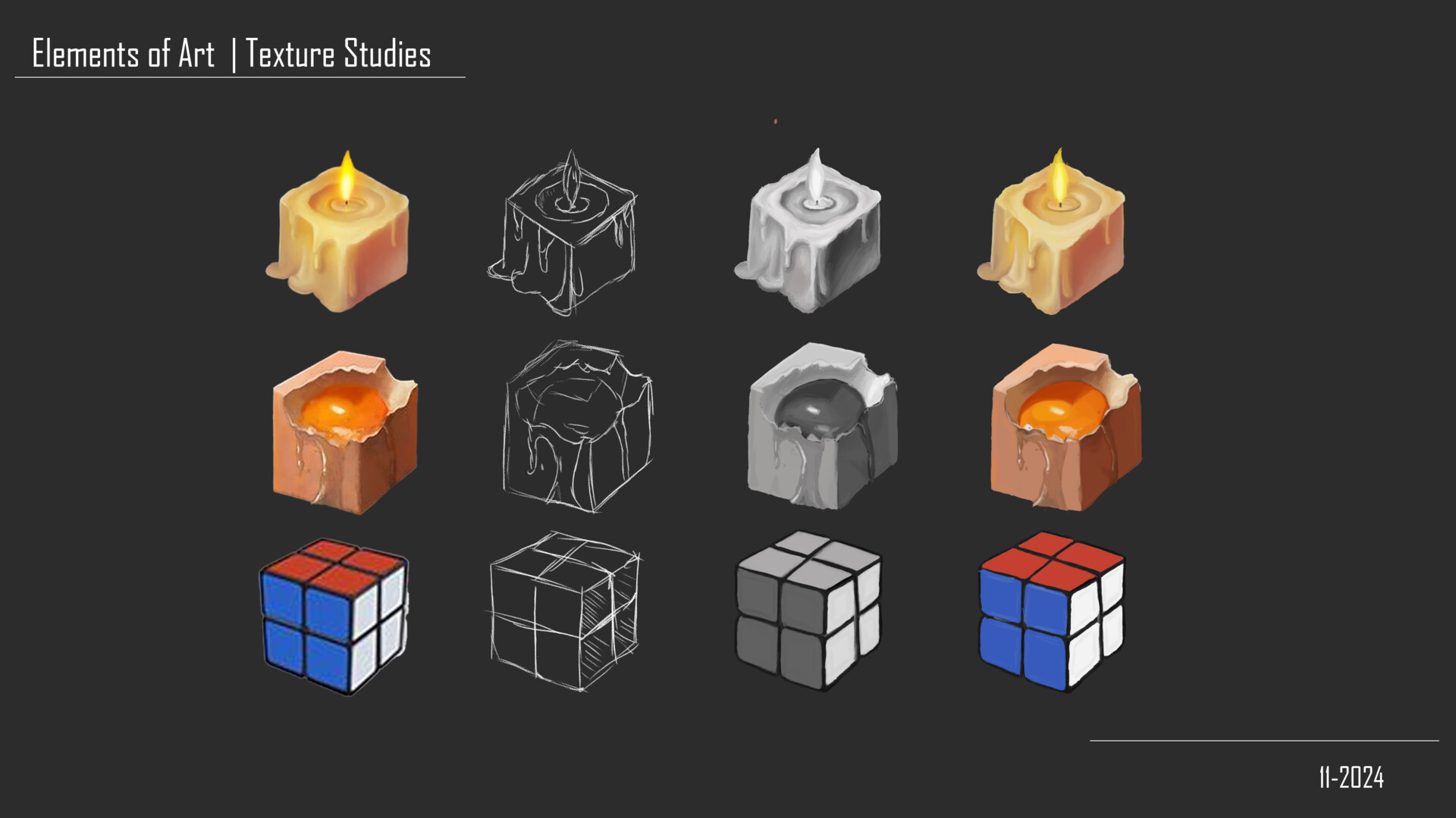 ArtStation - Texture study cubes / 2D