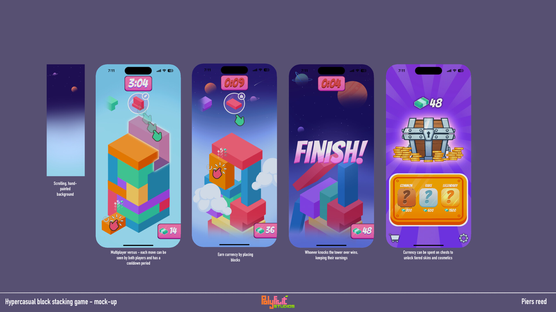 Piers Reed - Hypercasual Block-stacking game