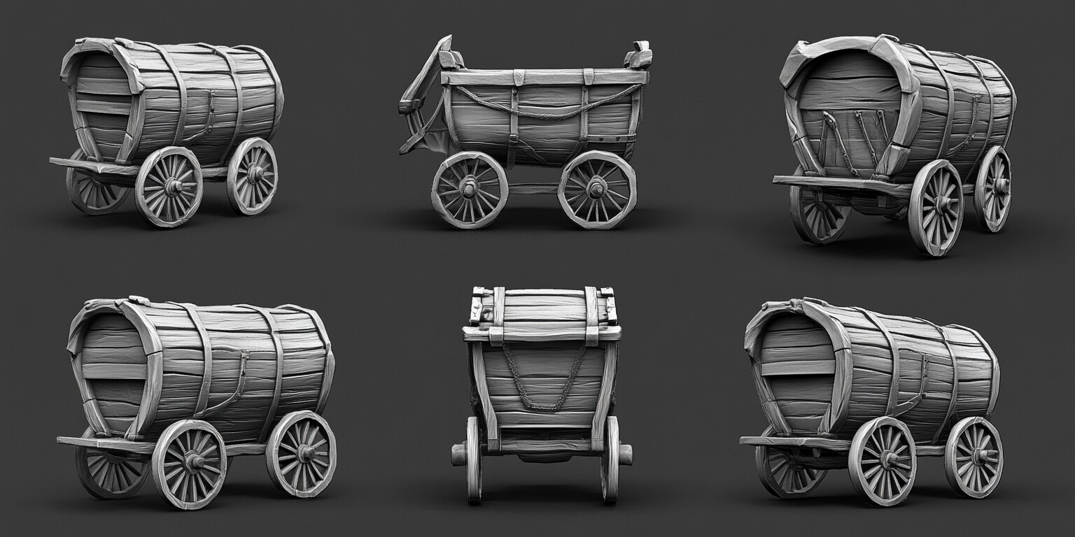 3D Head Sculpt References in 4K - Tika Art - +300 Medieval Wagon ...