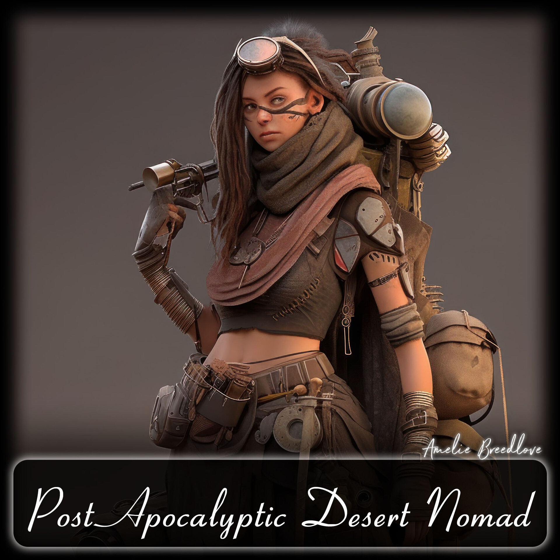 Amelie Breedlove - 200 Post Apocalyptic Desert Nomad Reference Pack | 4K | v.18