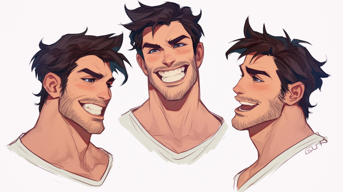 Concept Art - +300 Villain Male Sketch Reference(4k)