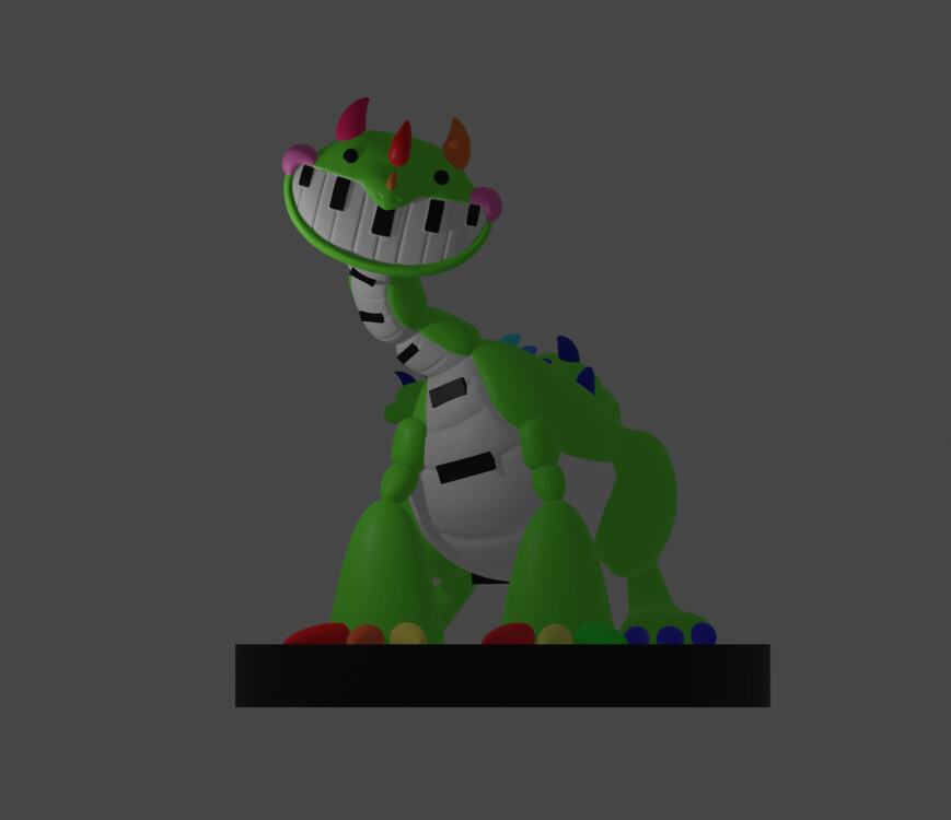 3D Univers - pianosaurus from: (Poppy Playtime)