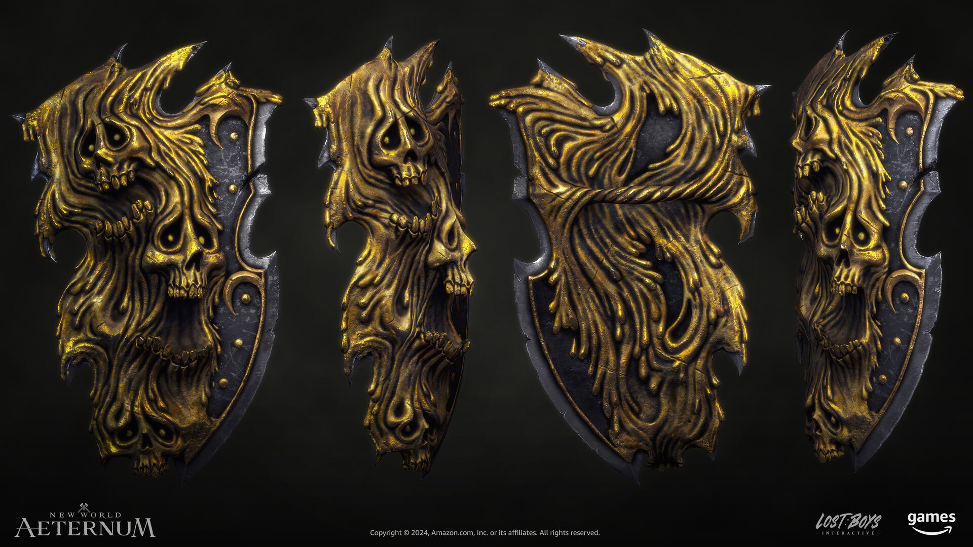 Alex Pointer - New World Aeternum: Goldcursed Kite Shield