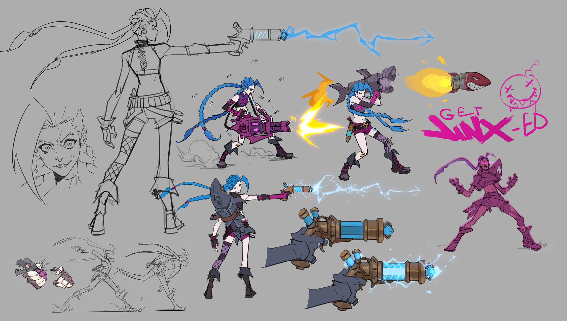 Hicham Habchi - Jinx Character Concept & Style - 2XKO