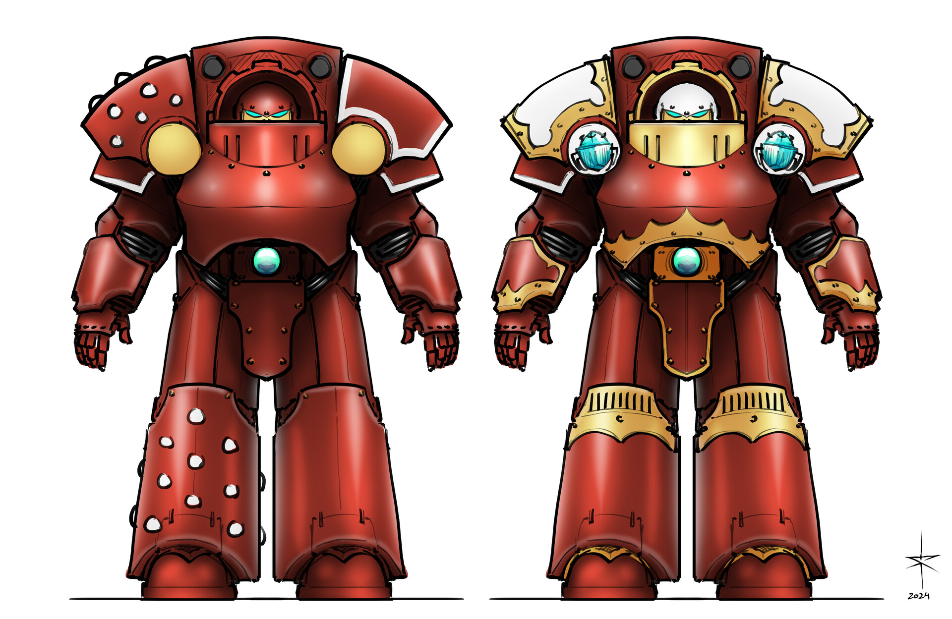 ArtStation - Thousand Sons Tartaros Terminators sketch