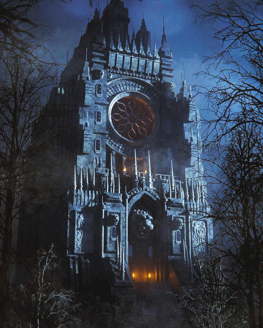ArtStation - Dark Fantasy Gothic Building