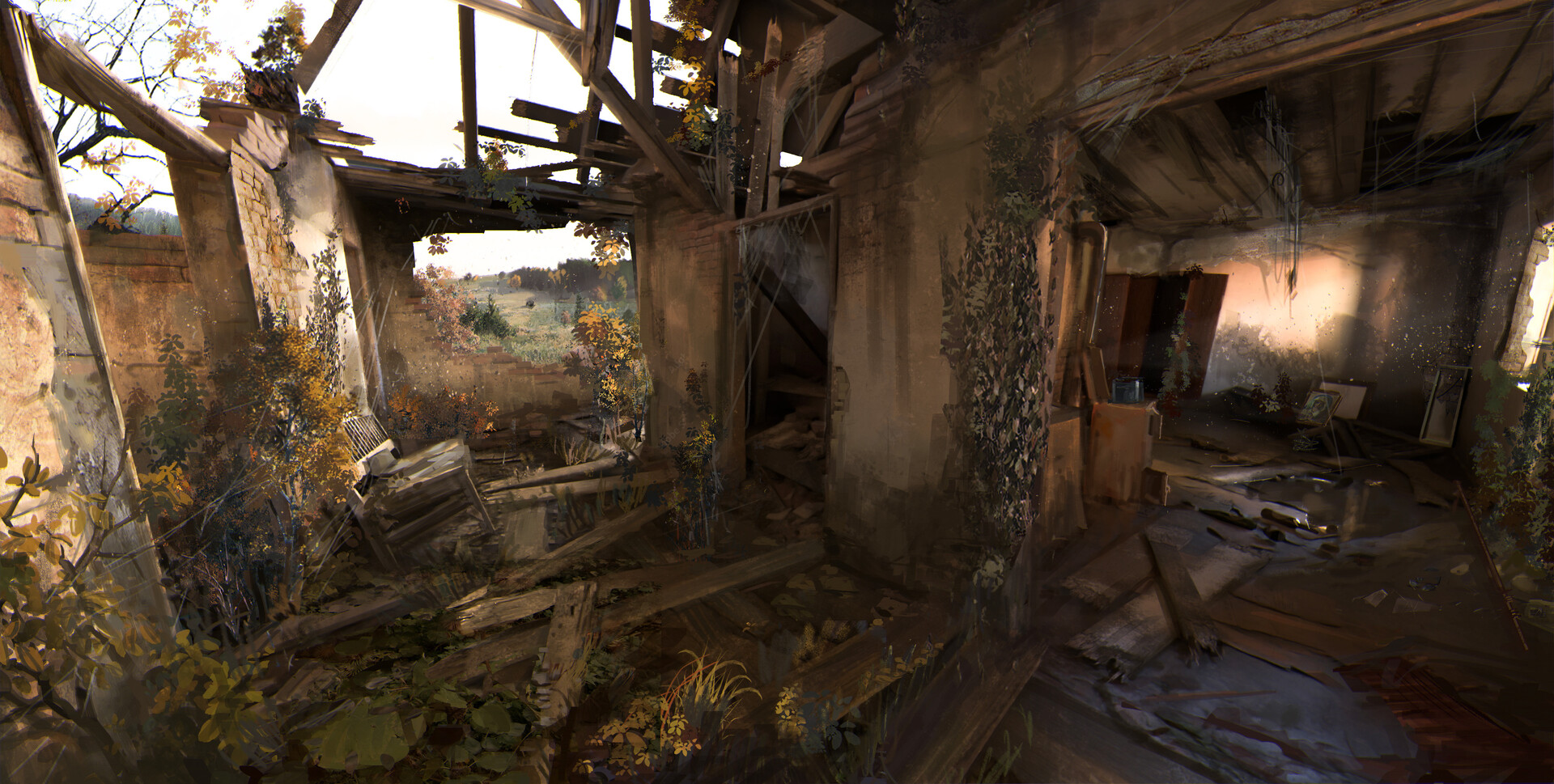 ArtStation - Arma Reforger Kolguyev's ruins and coal mining area concepts