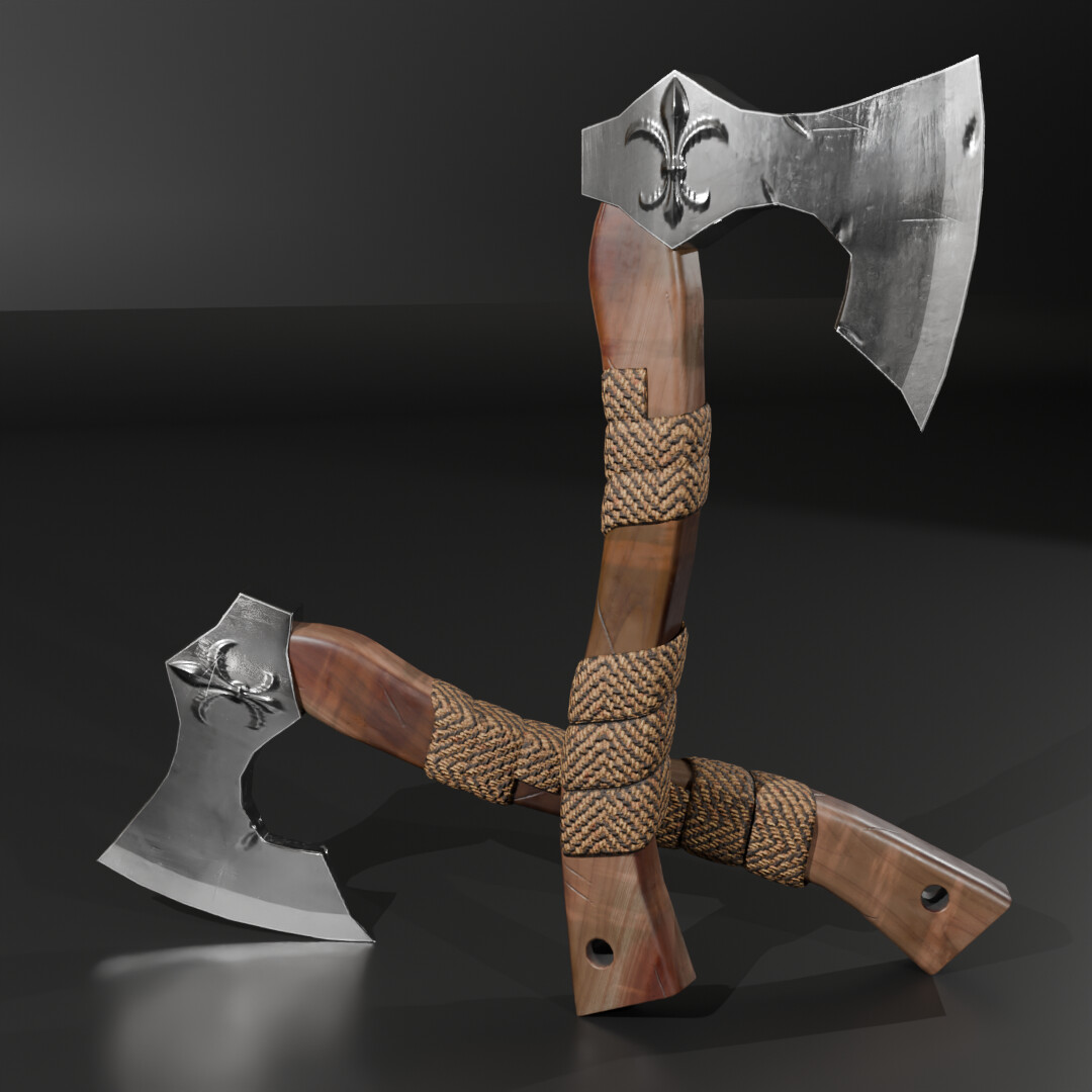 ArtStation - Damaged Metal Axe