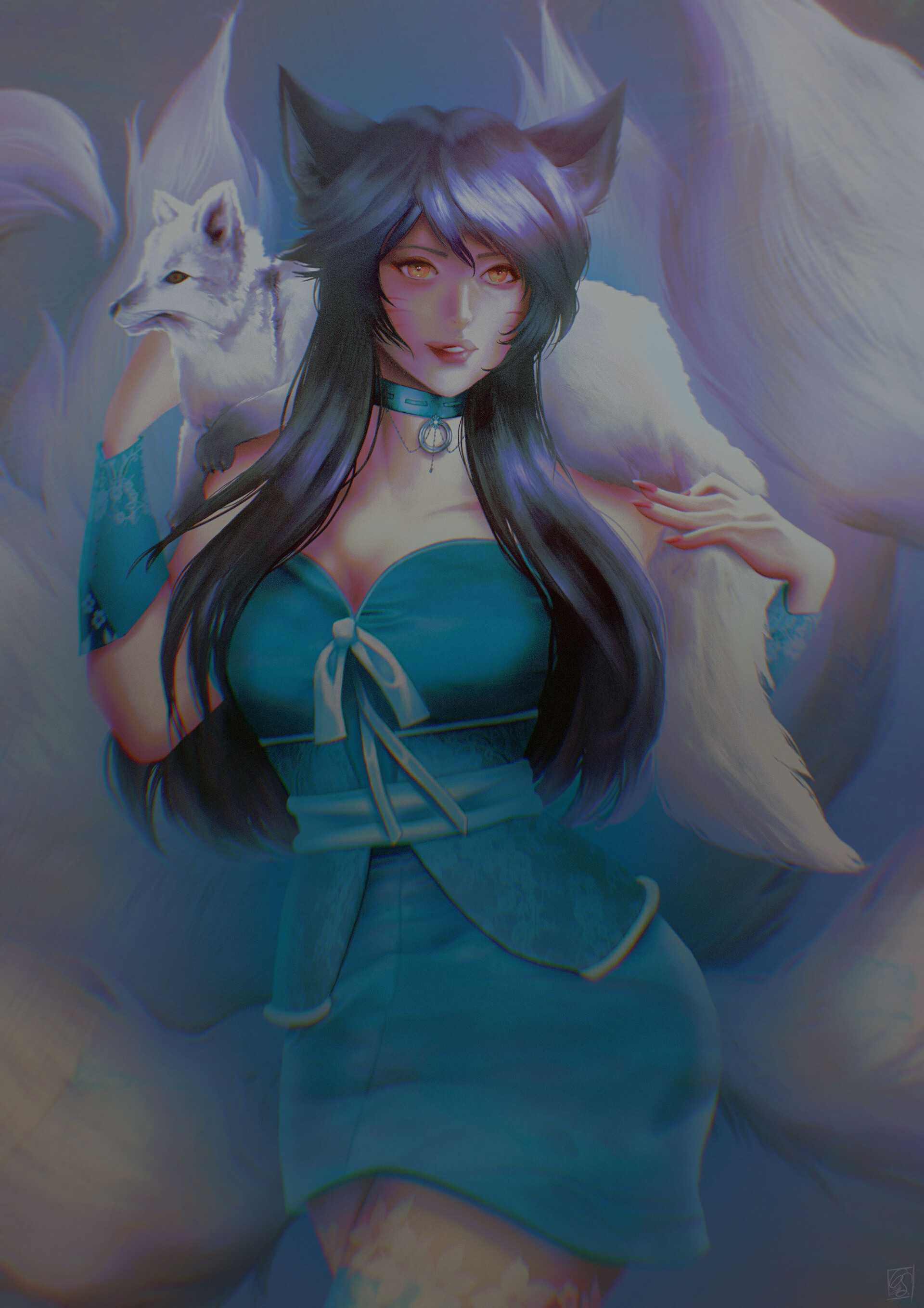 ArtStation - Polarfox Ahri - League of Legends Fan Ilustration