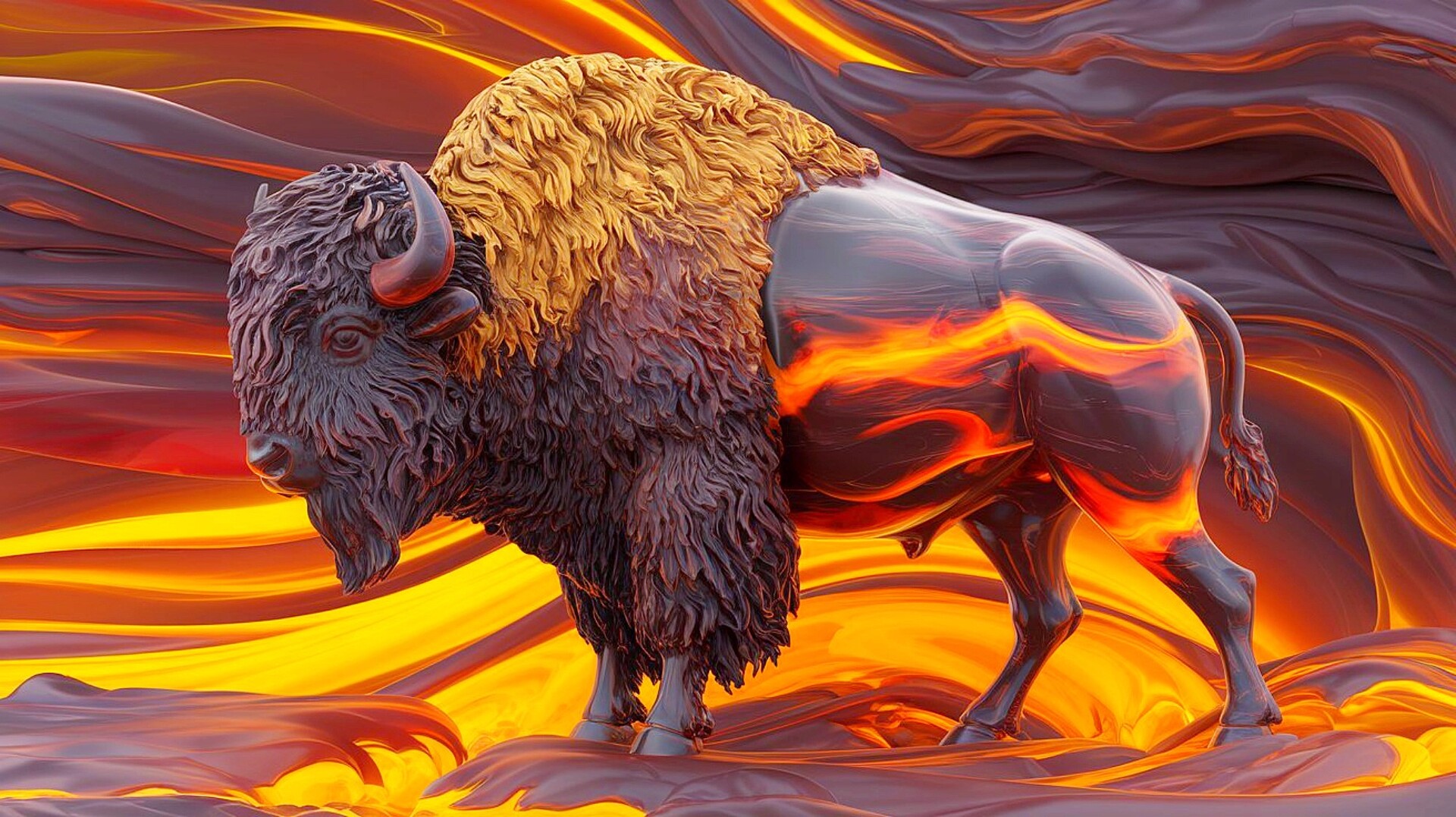 ArtStation - lava bison