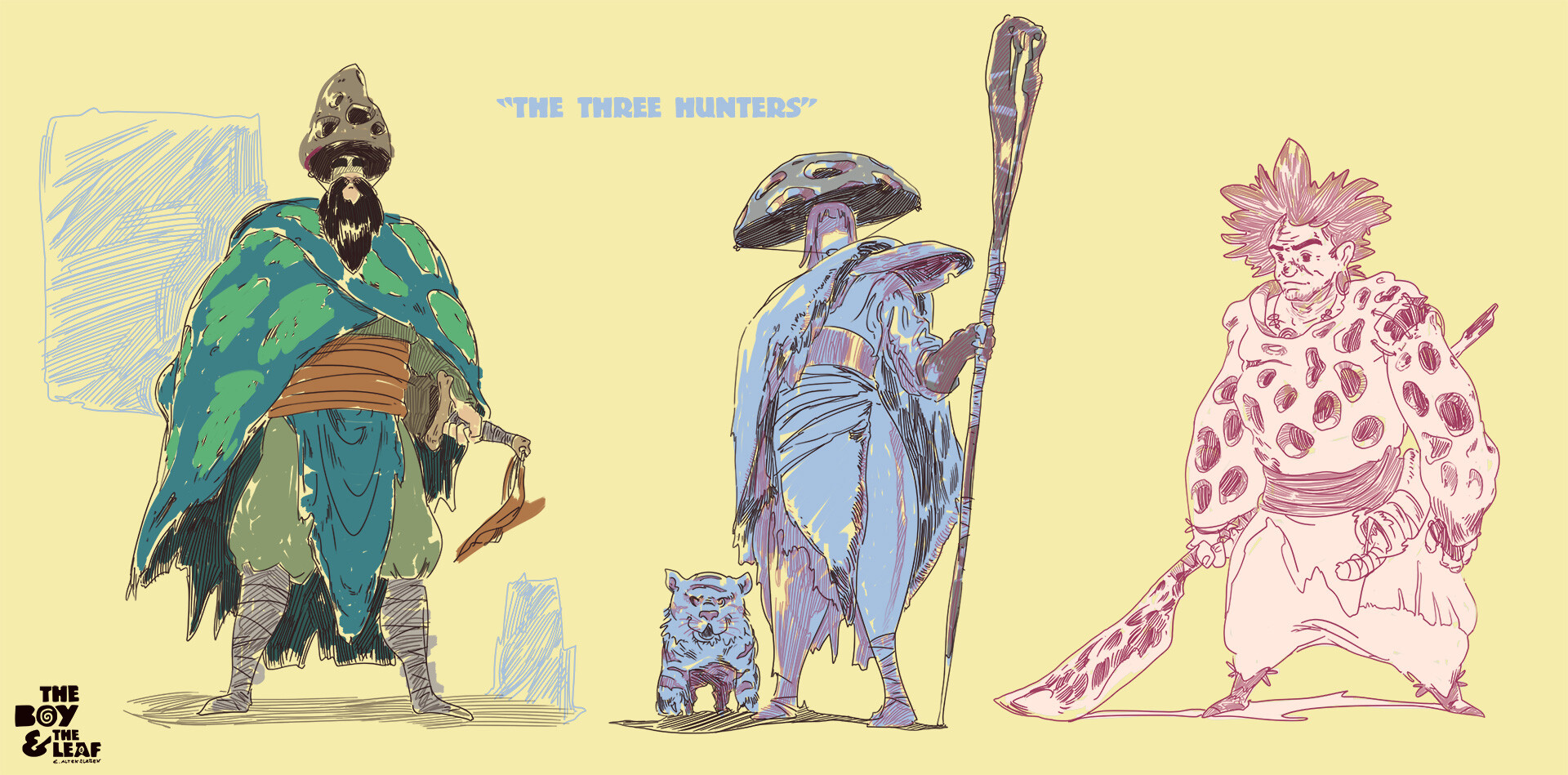 ArtStation - The Boy & The Leaf - The Three Hunters