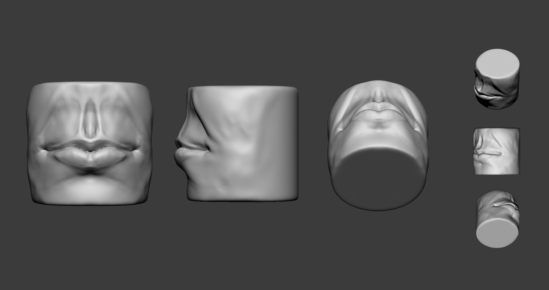ArtStation - Anatomy Study: Nose & Mouth