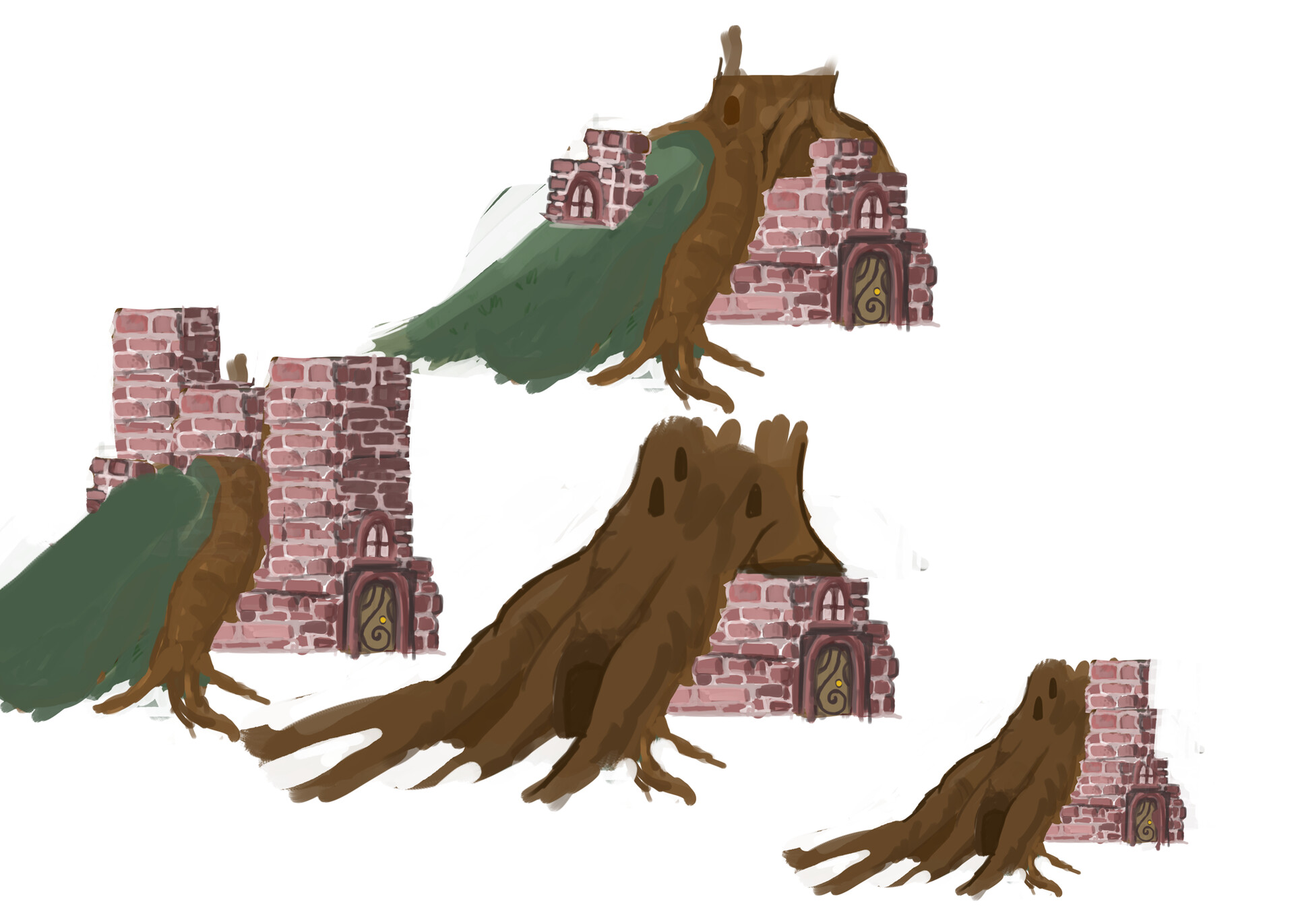 ArtStation - brick tree house