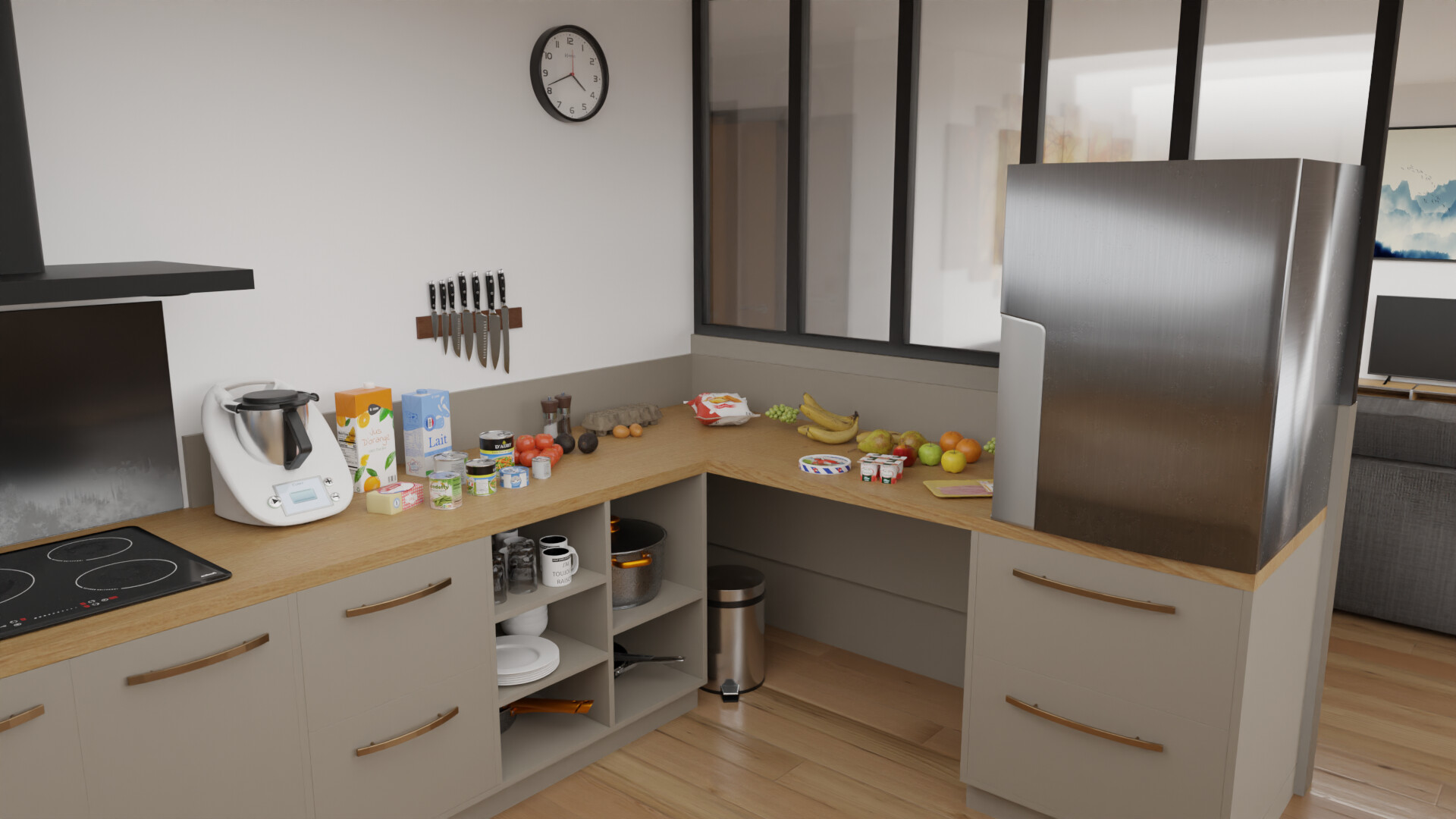 Damien Léon - Kitchen, Control Room and more assets in VR