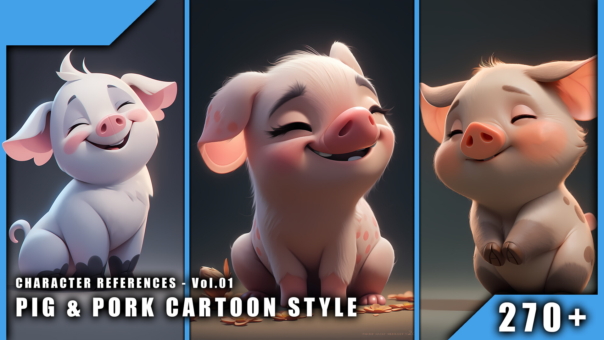 WaterLaw's Studio - 270+ Pig & Pork Cartoon Style - Character ...