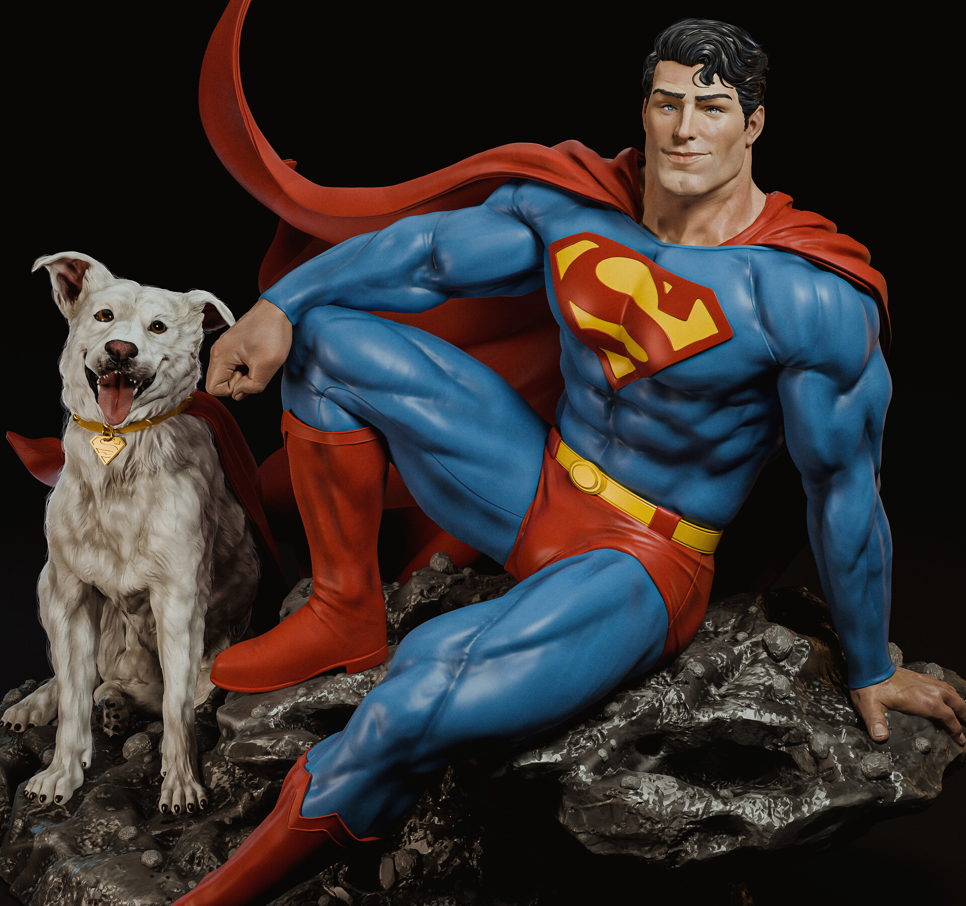 ArtStation - Superman and Krypto - Fanart