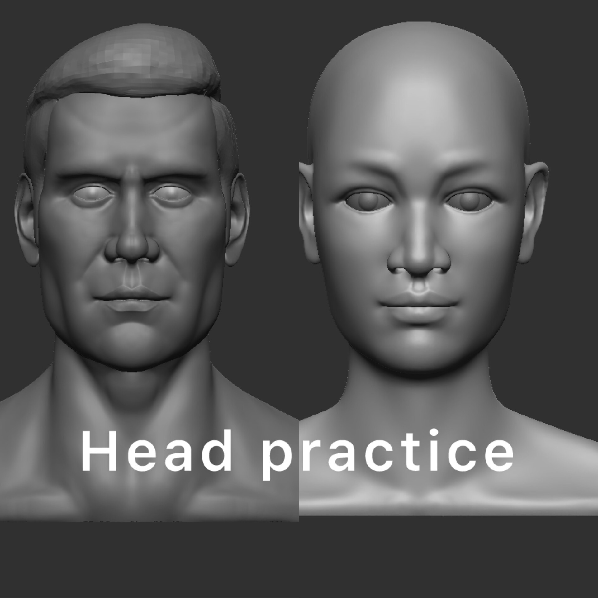 ArtStation - Head Practice on ZBrush