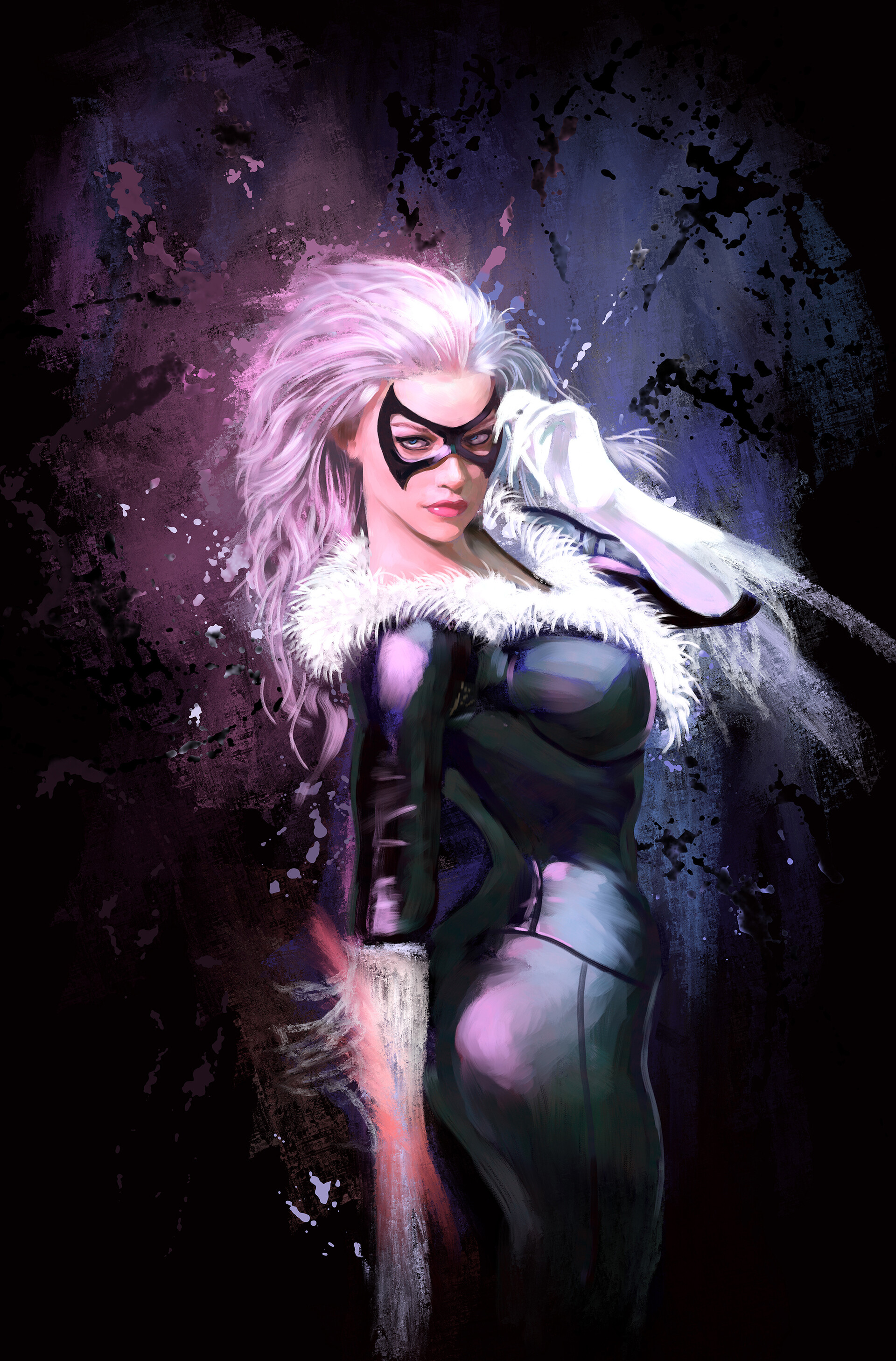 black cat comic wallpaper
