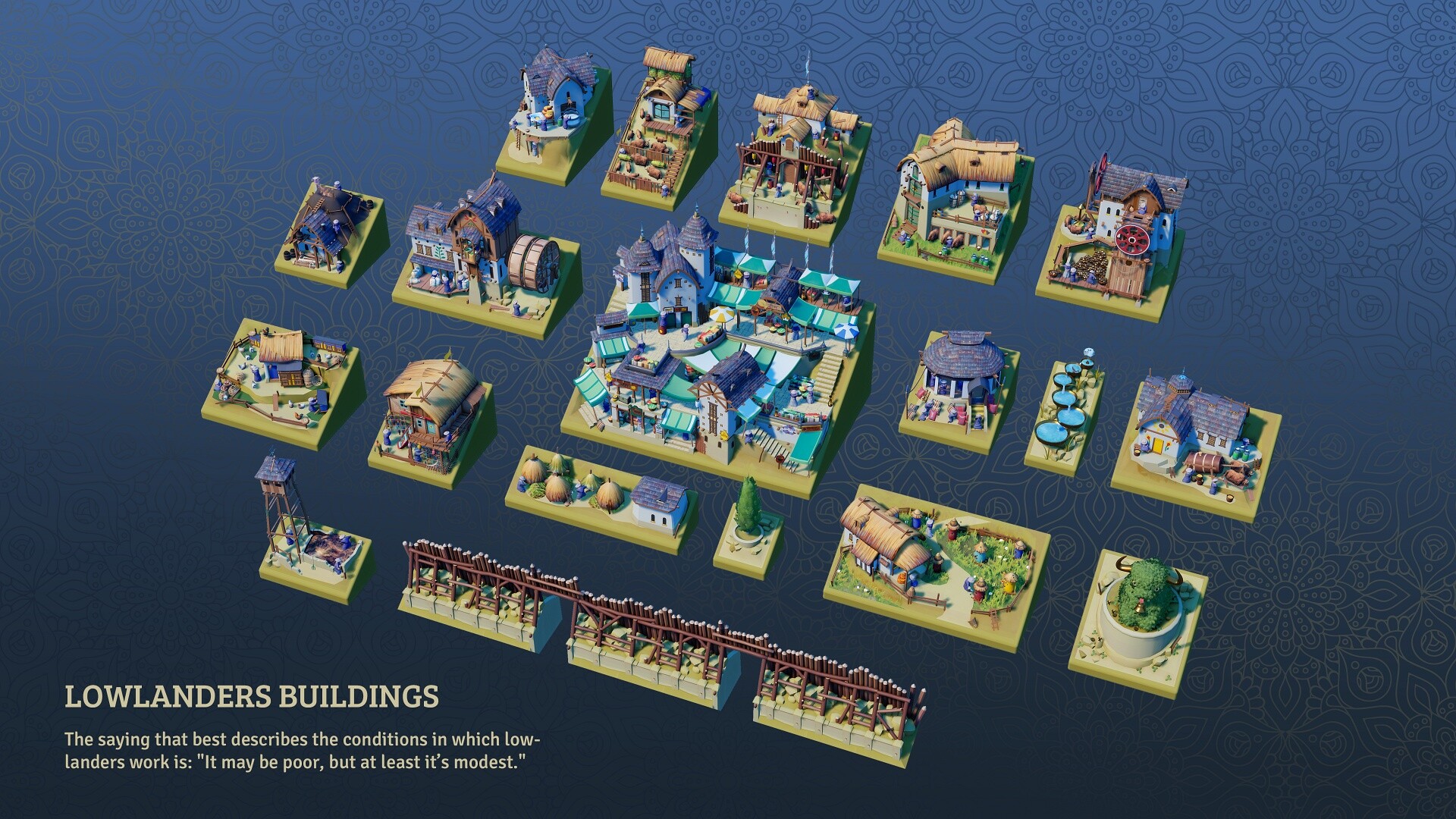 Michał Kubas - Laysara: Summit Kingdom ‒ Buildings 3D Concepts