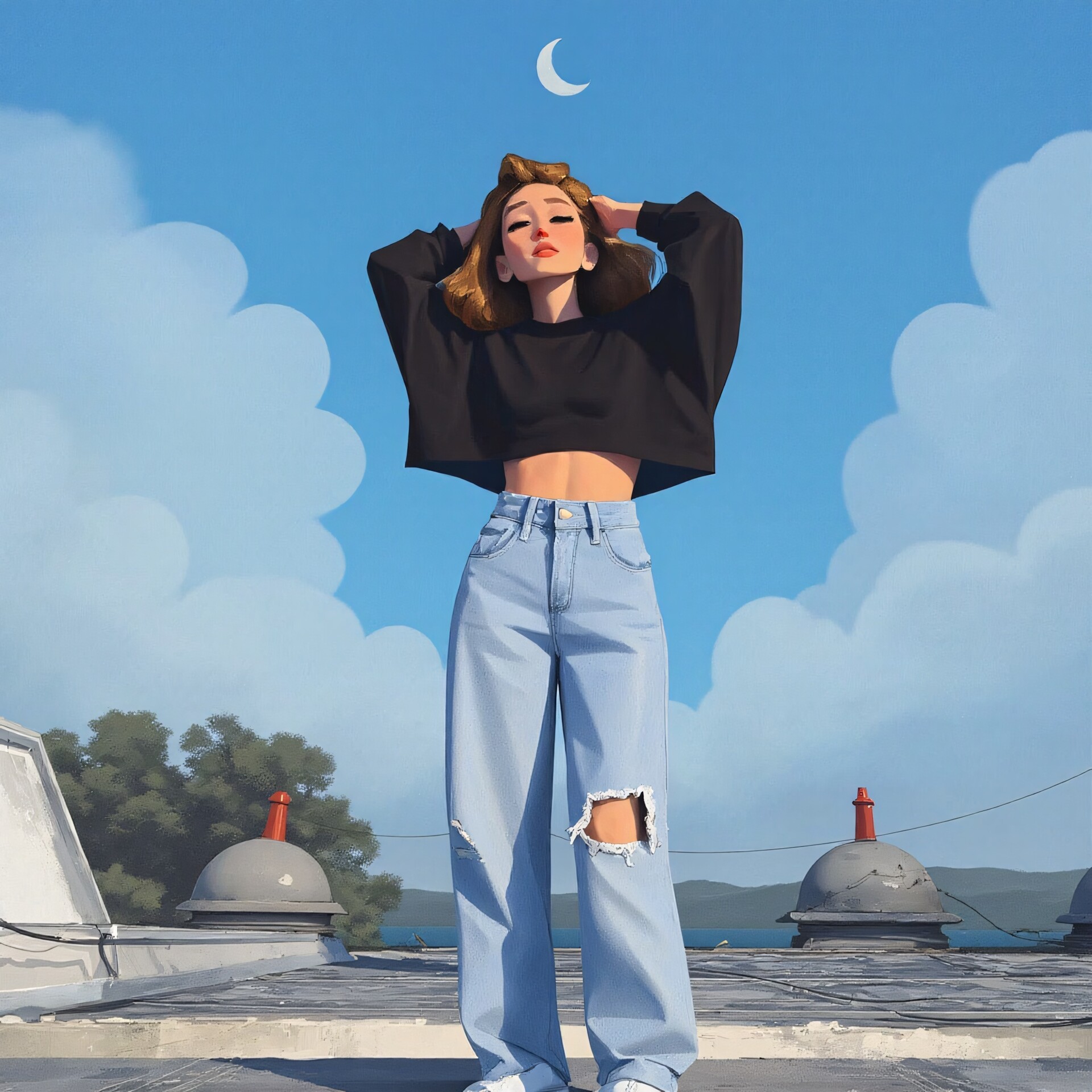 ArtStation - Warm moon