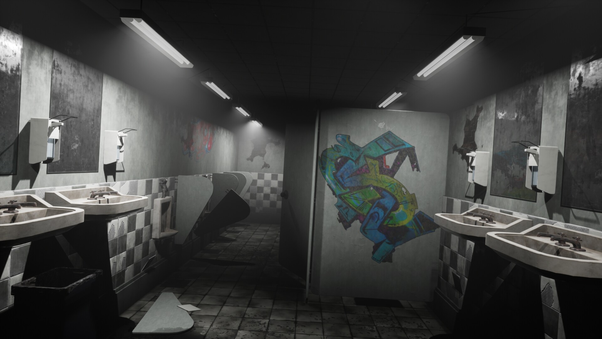 ArtStation - Lab Toilets - Game Ready Environment
