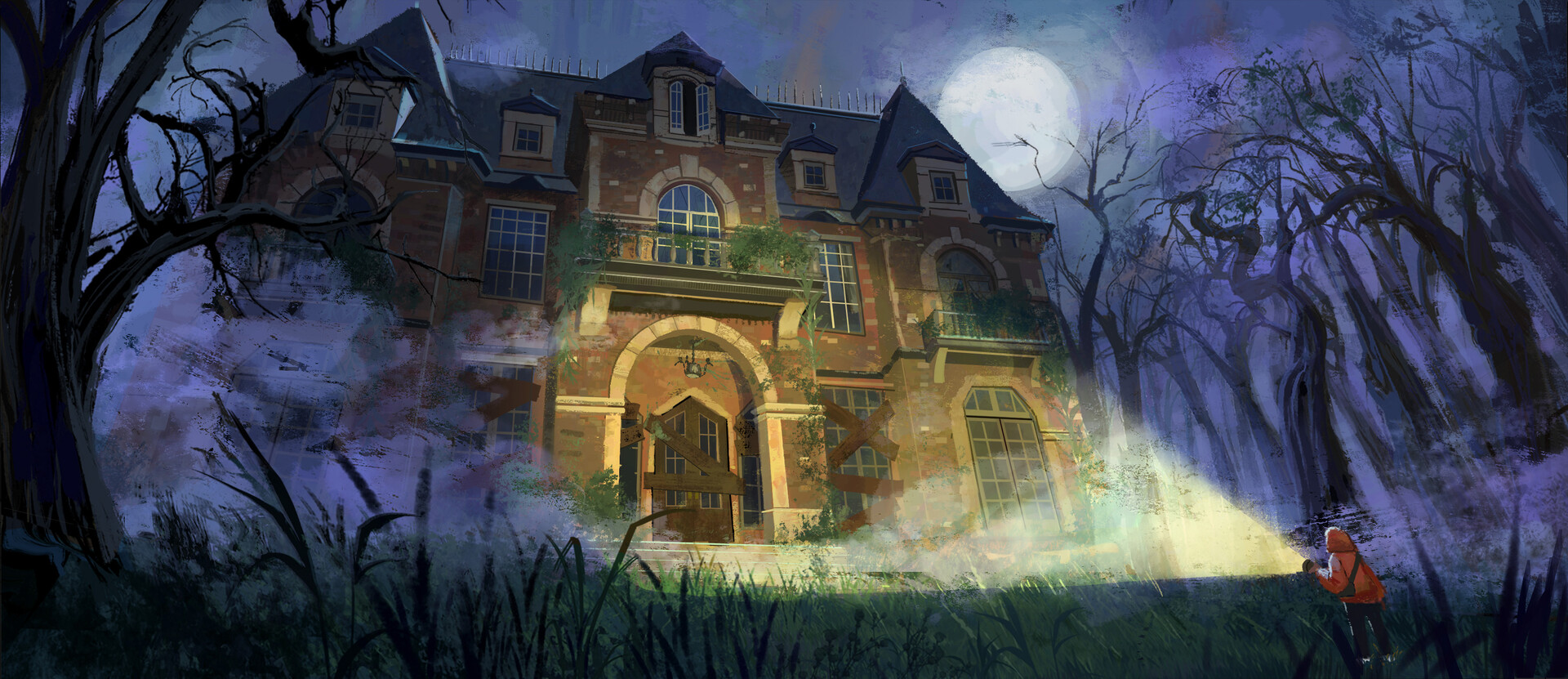 ArtStation - Haunted House Painting