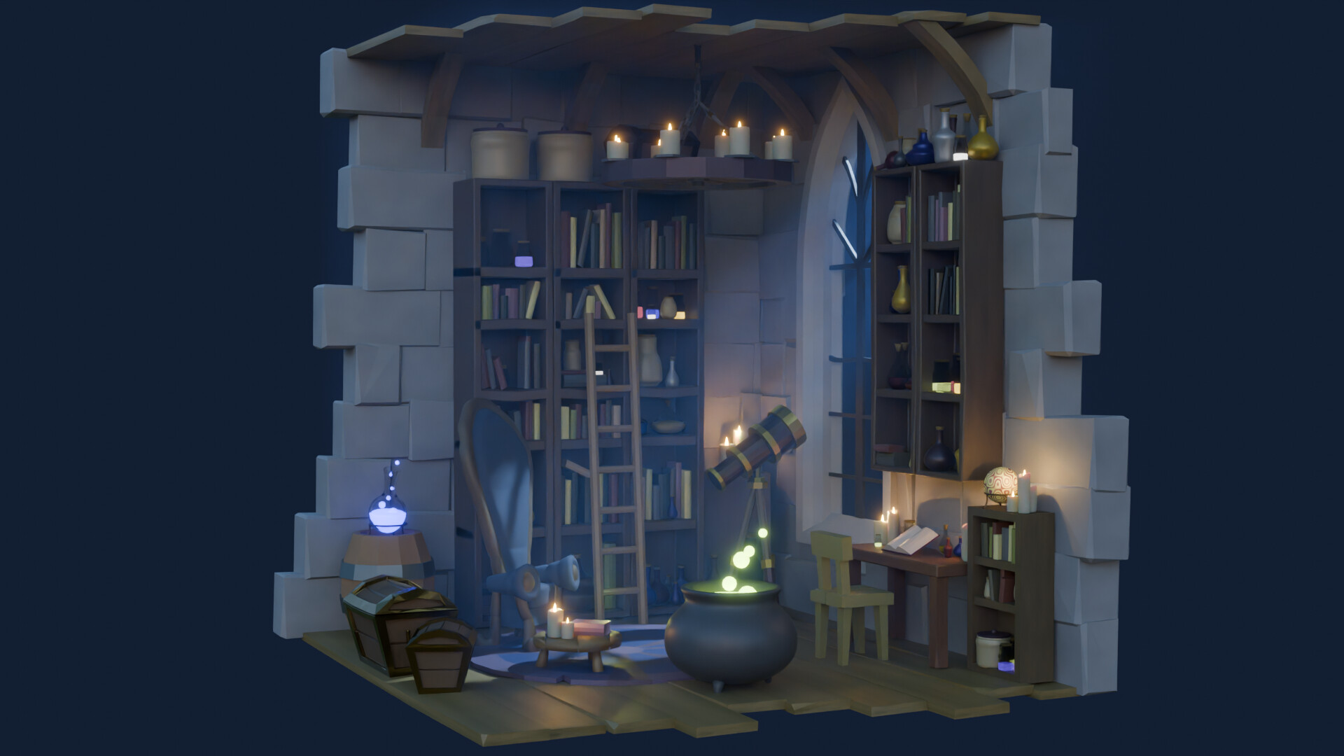 ArtStation - The Mysterious Wizard's Workshop