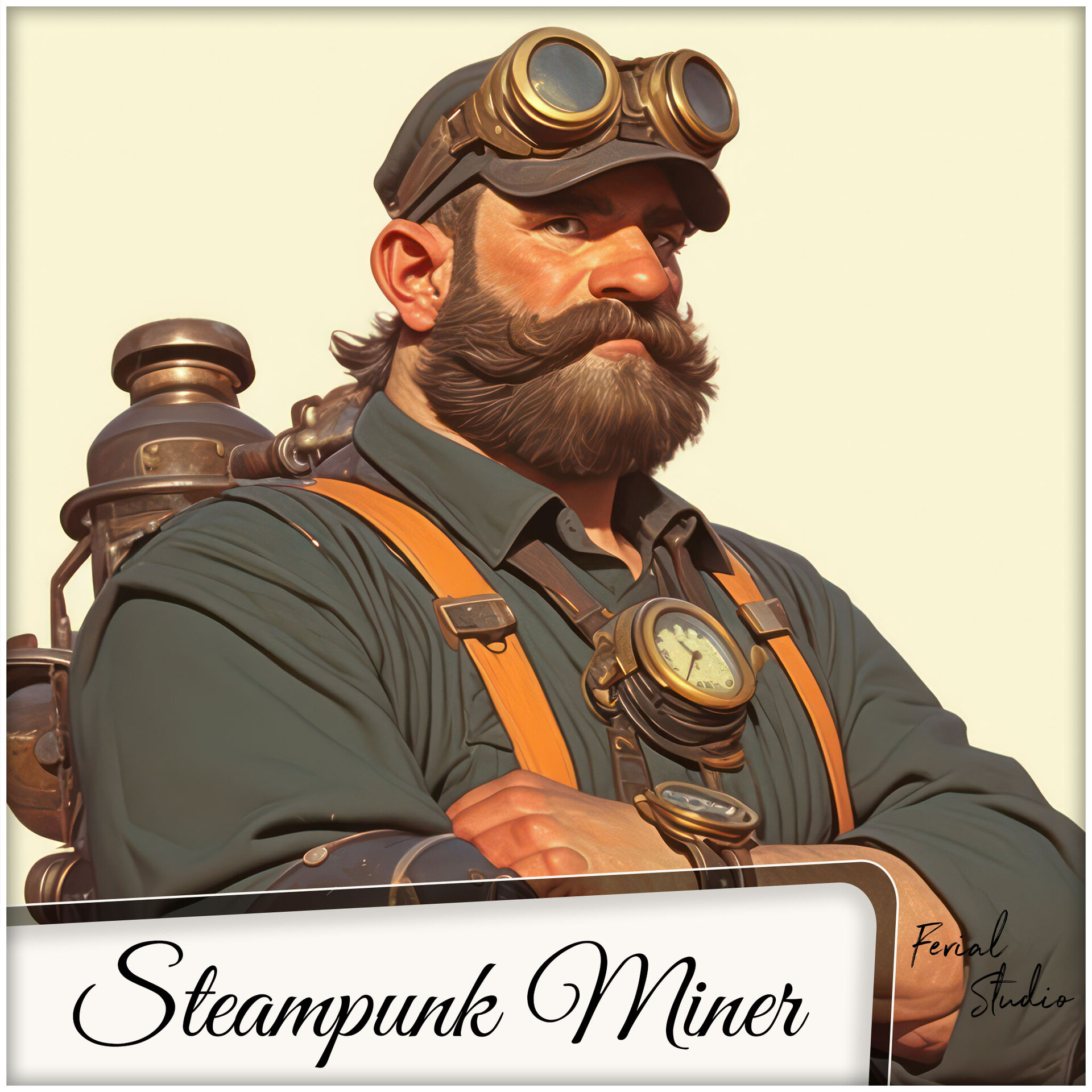 ArtStation - 🔹200 Steampunk Miner - Cartoon Character Reference Image ...