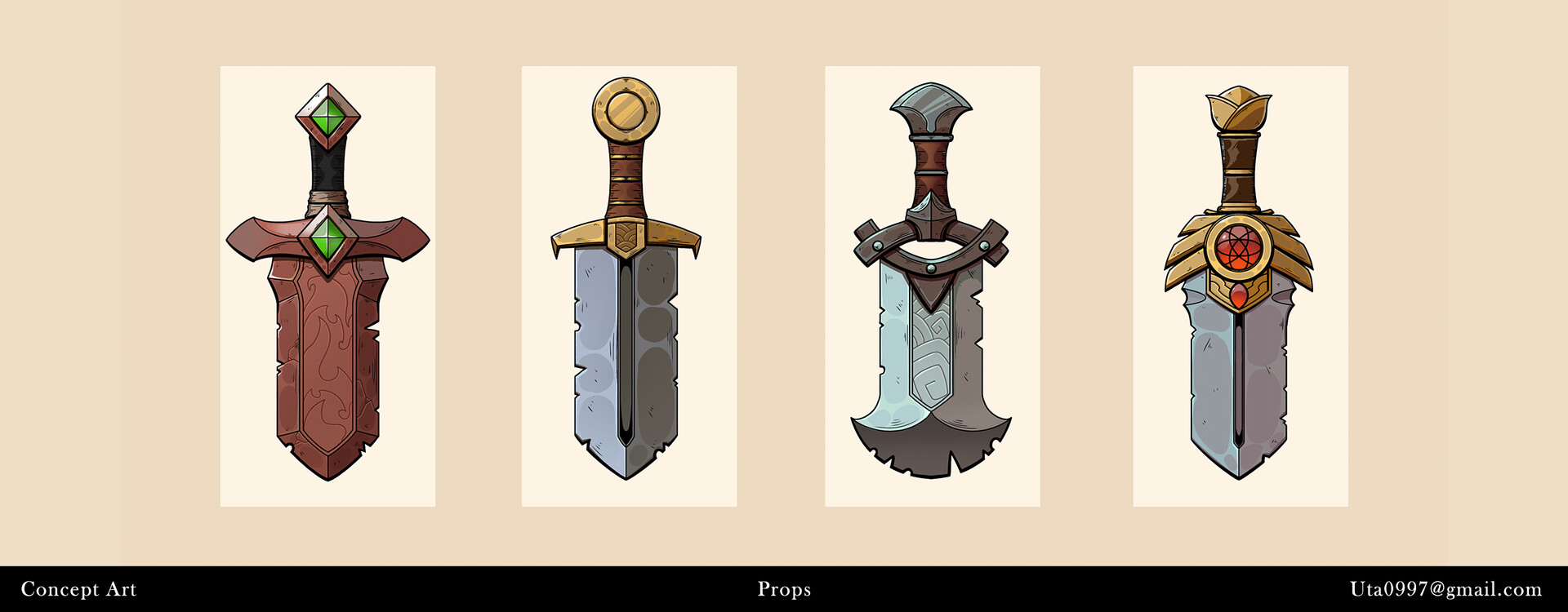 Andres Gelael - Props concept art: Props