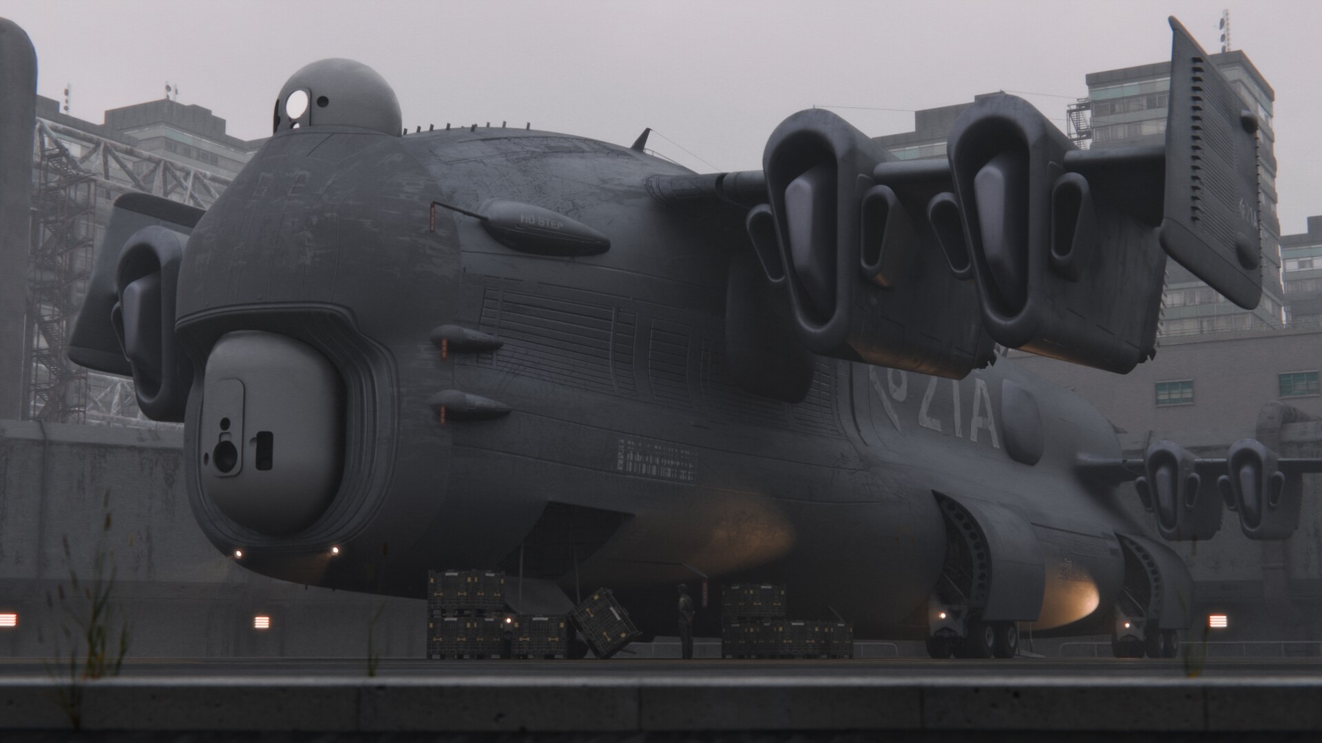 ArtStation - VTOL Dropship Concept