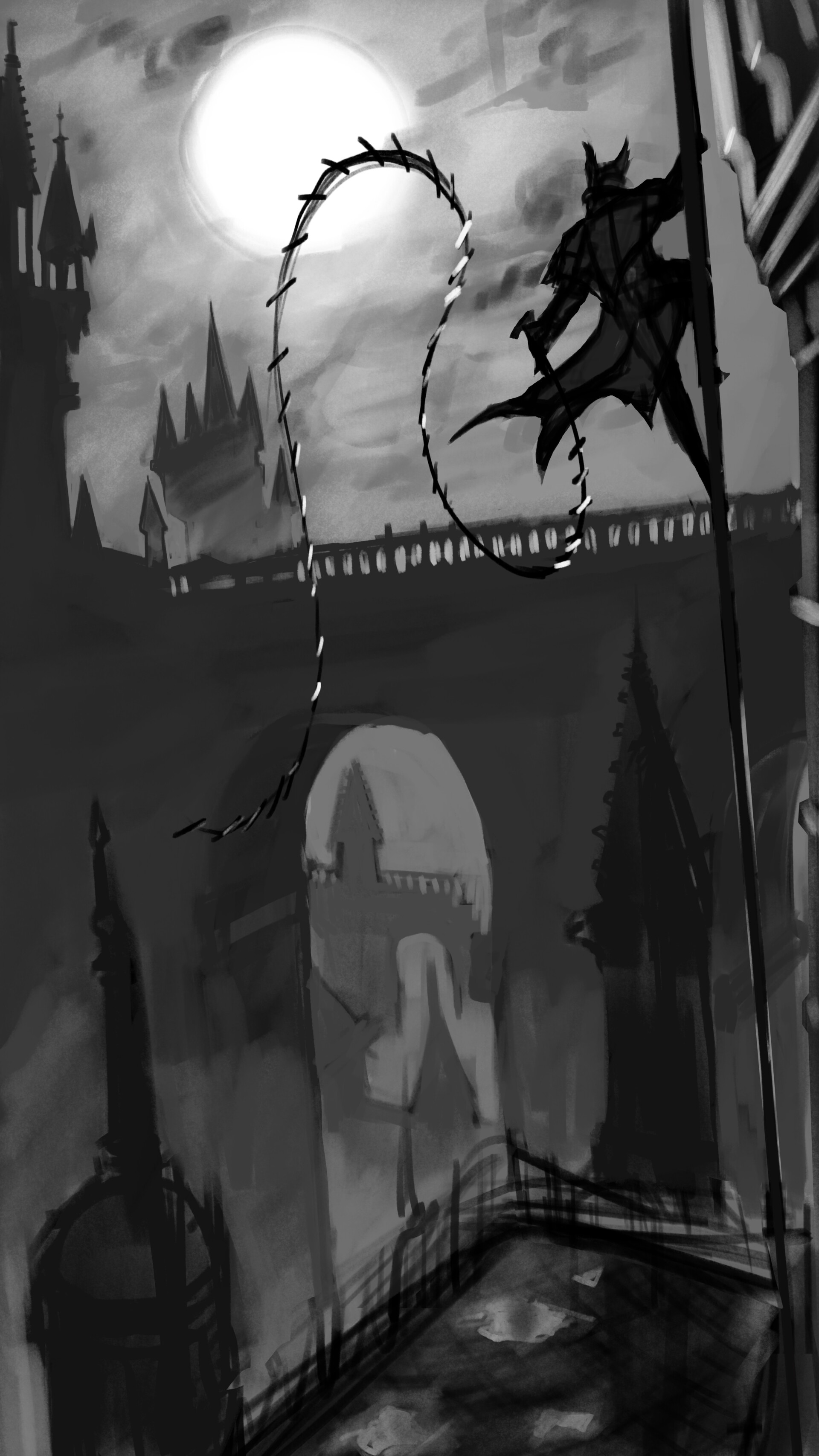 Mauricio Carrasco Artista Digital - Yharnam - Bloodborne Fanart