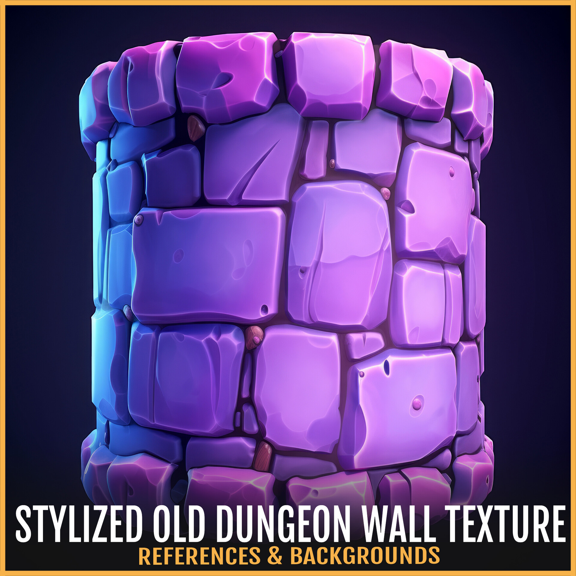 ArtStation - 303 Stylized Old Dungeon Wall Texture