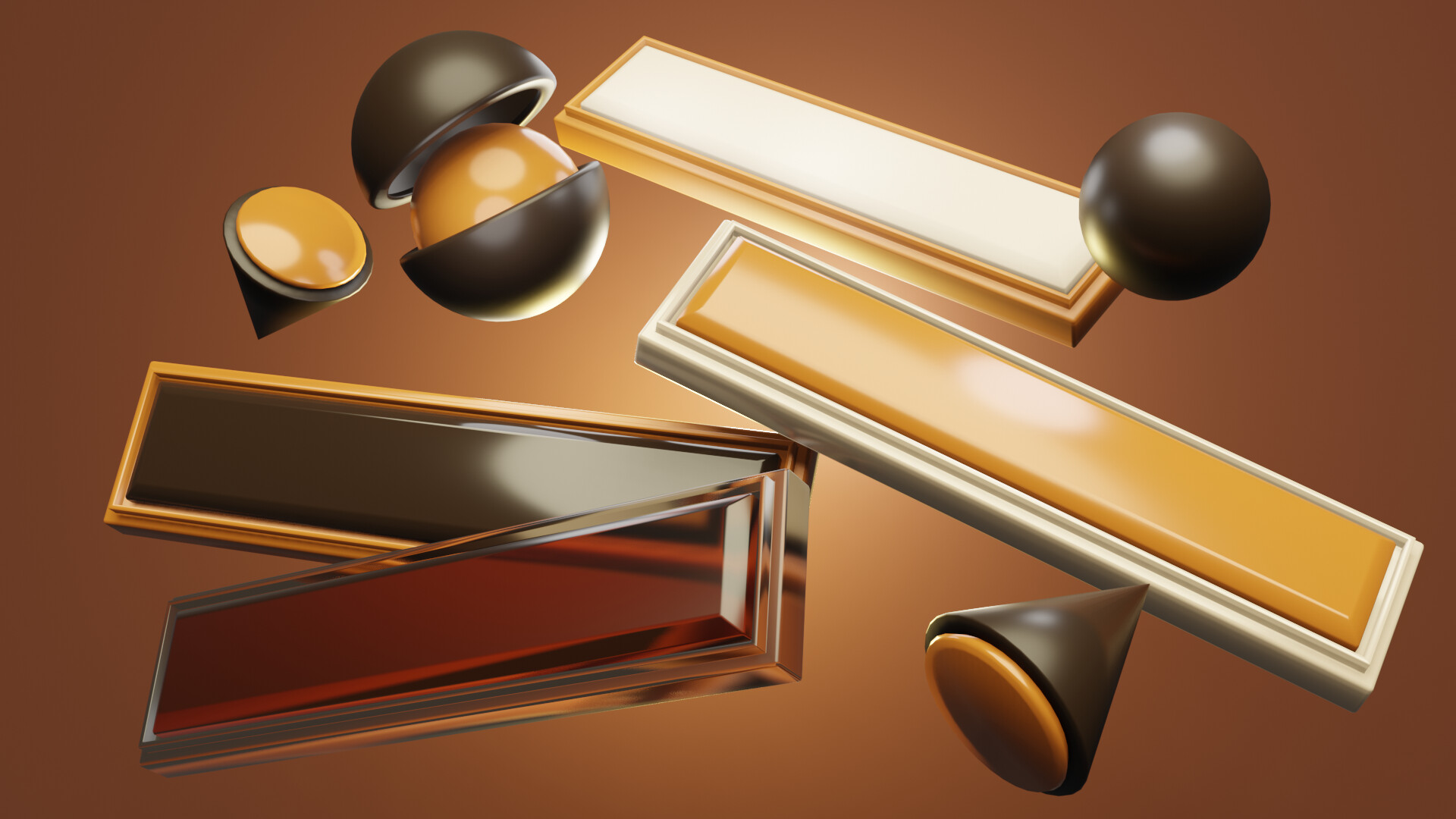ArtStation - Chocolates 3D in Blender