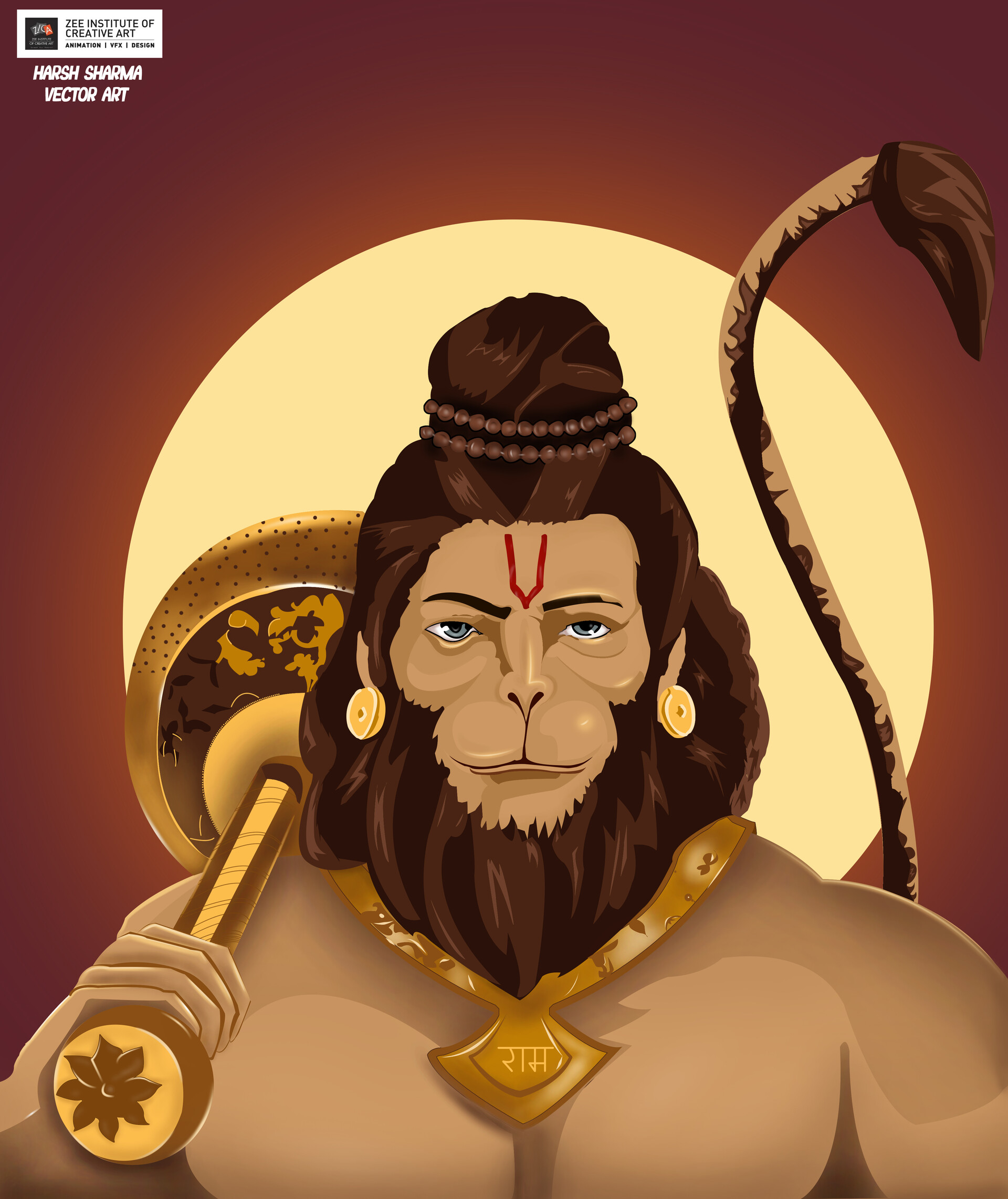 ArtStation - HANUMAN JI (DIGITAL PAINTING)