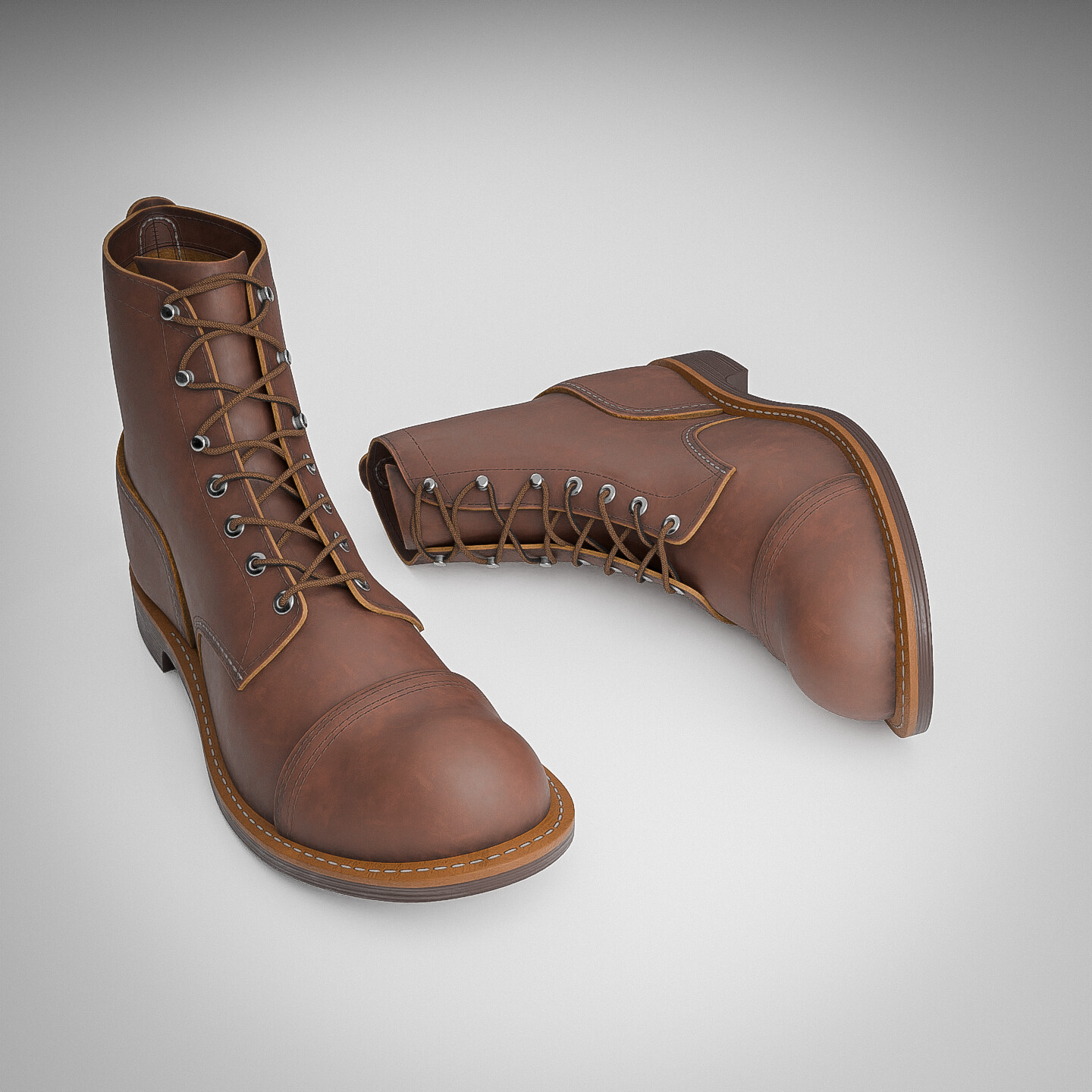 ArtStation - Leather Boots - Red Wing Iron Ranger 8111