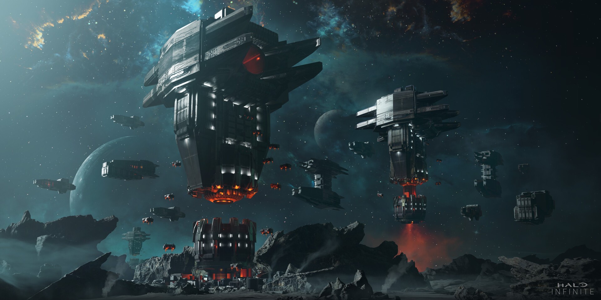 ArtStation - Halo Infinite : Banished arriving over a planet