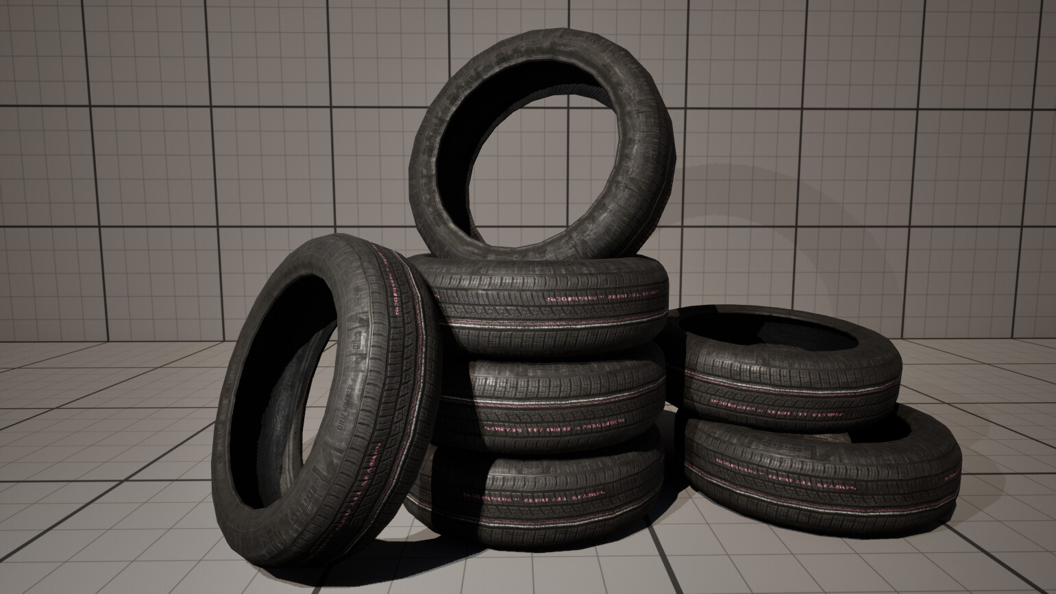 ArtStation - Tyre Stack Model and Material Breakdown