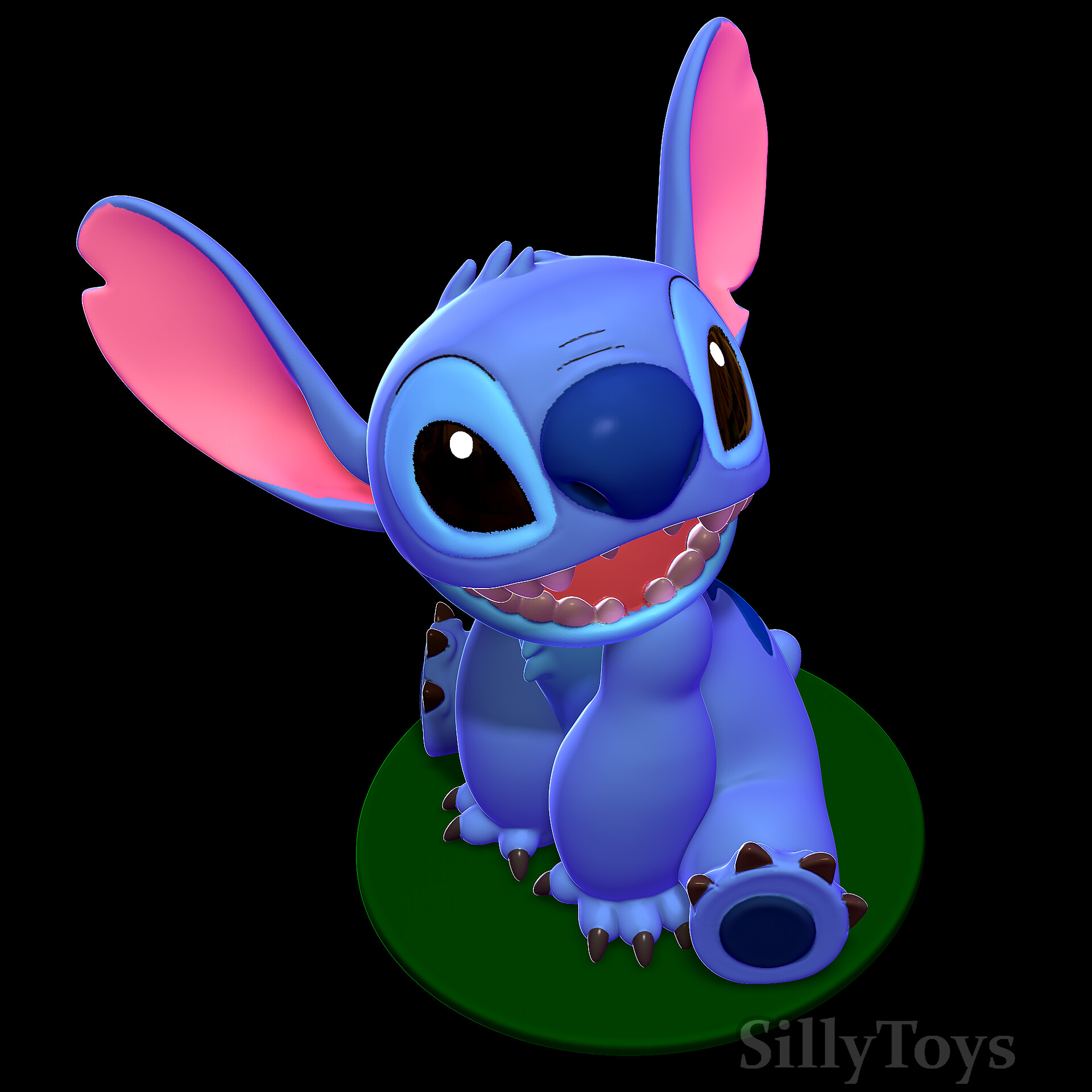 SillyToys - Stitch Sitting - Lilo and Stitch 3D print model