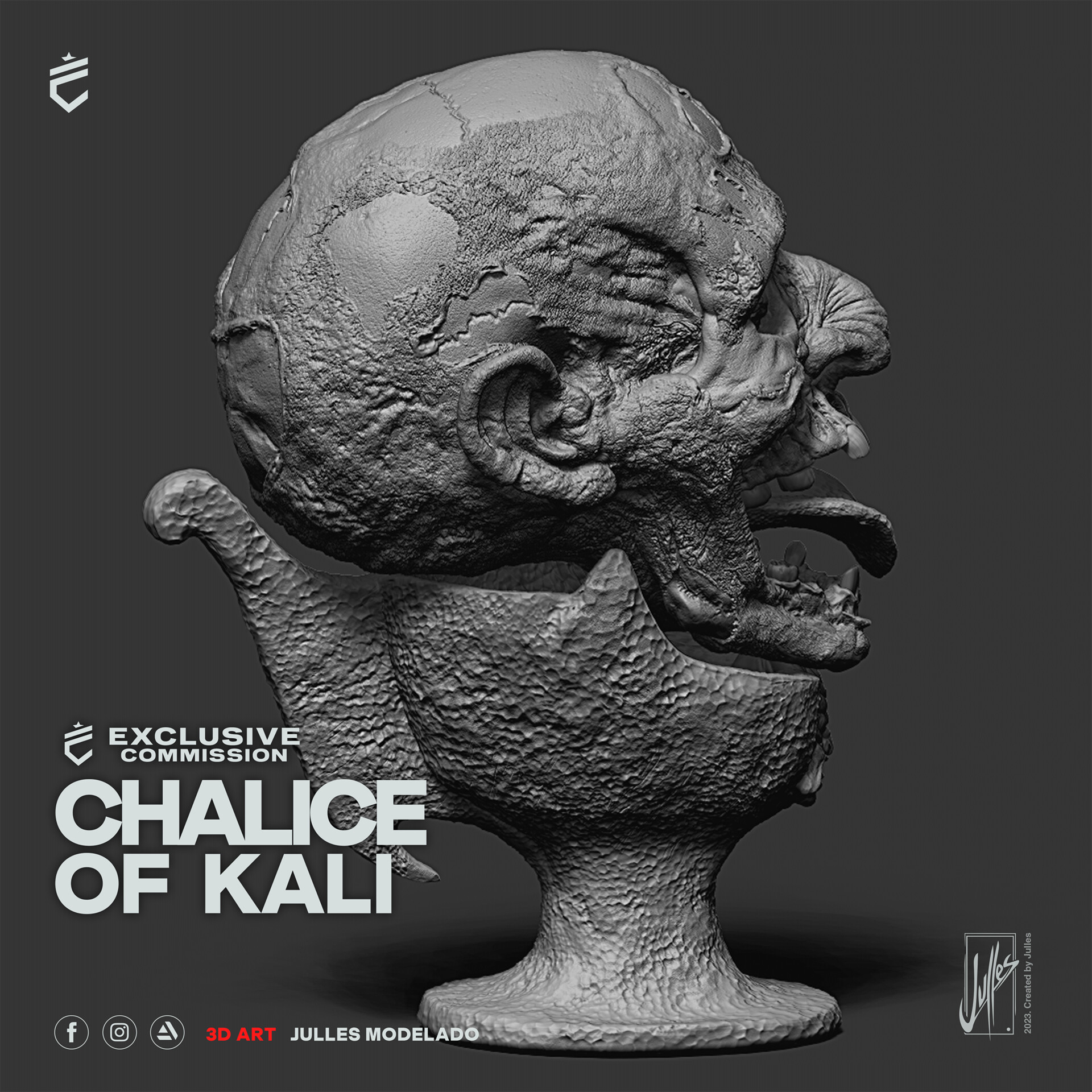 Julles Modelado - Chalice of Kali 3D Print Model