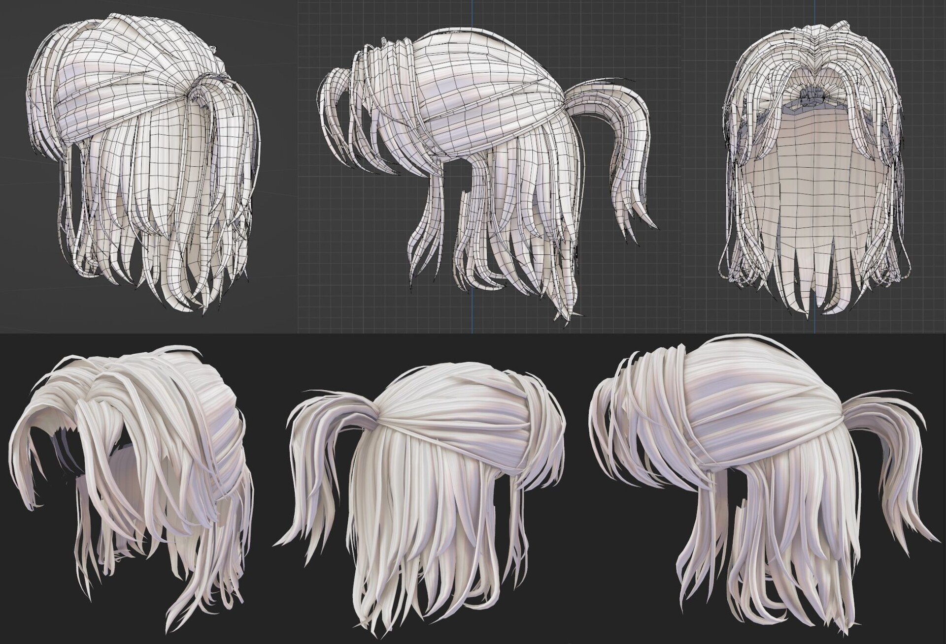 mmd_riko - Commission result: A hairstyle that matches an existing ...