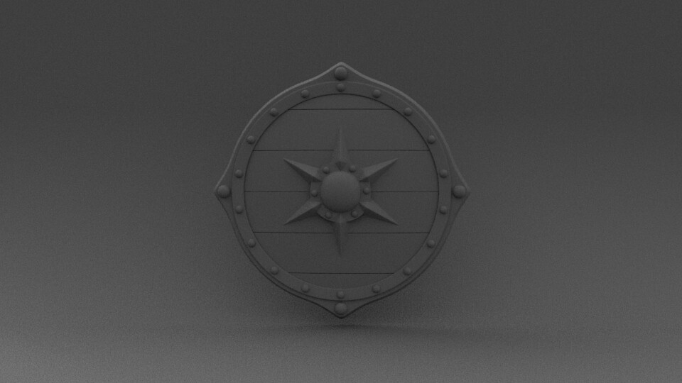 ArtStation - Wooden Shield Model