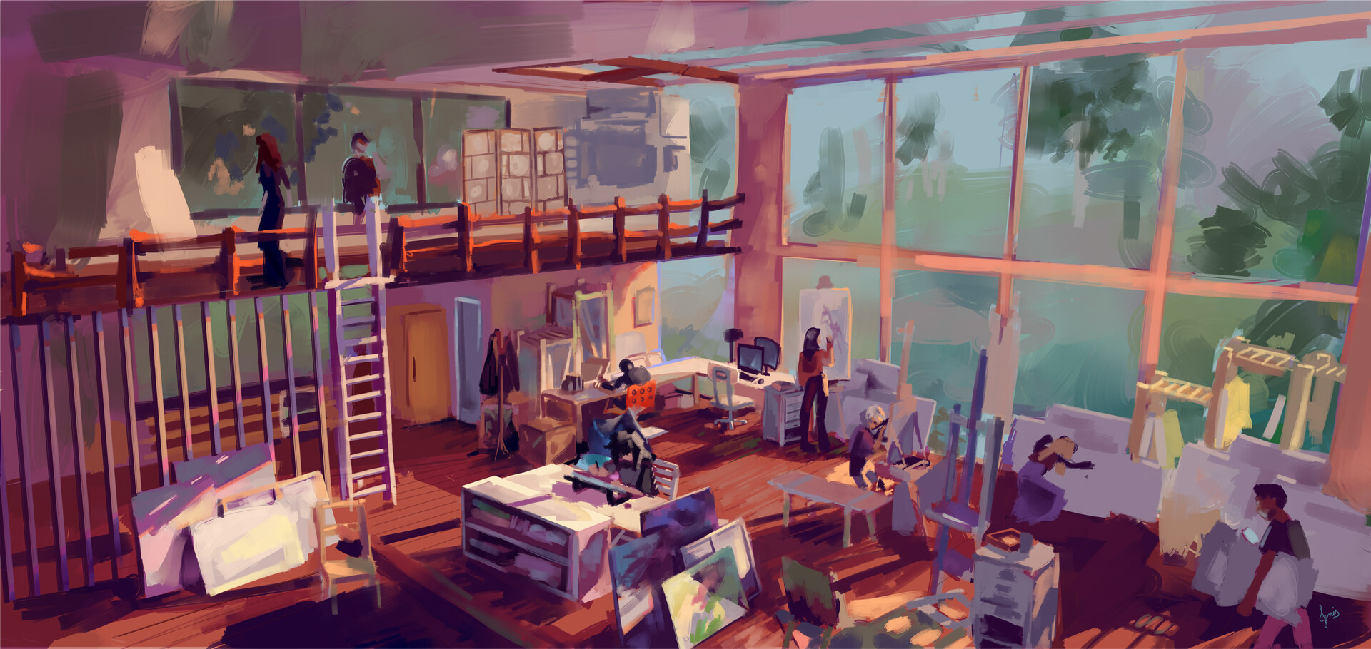 ArtStation - Art Studio enviornment concept art