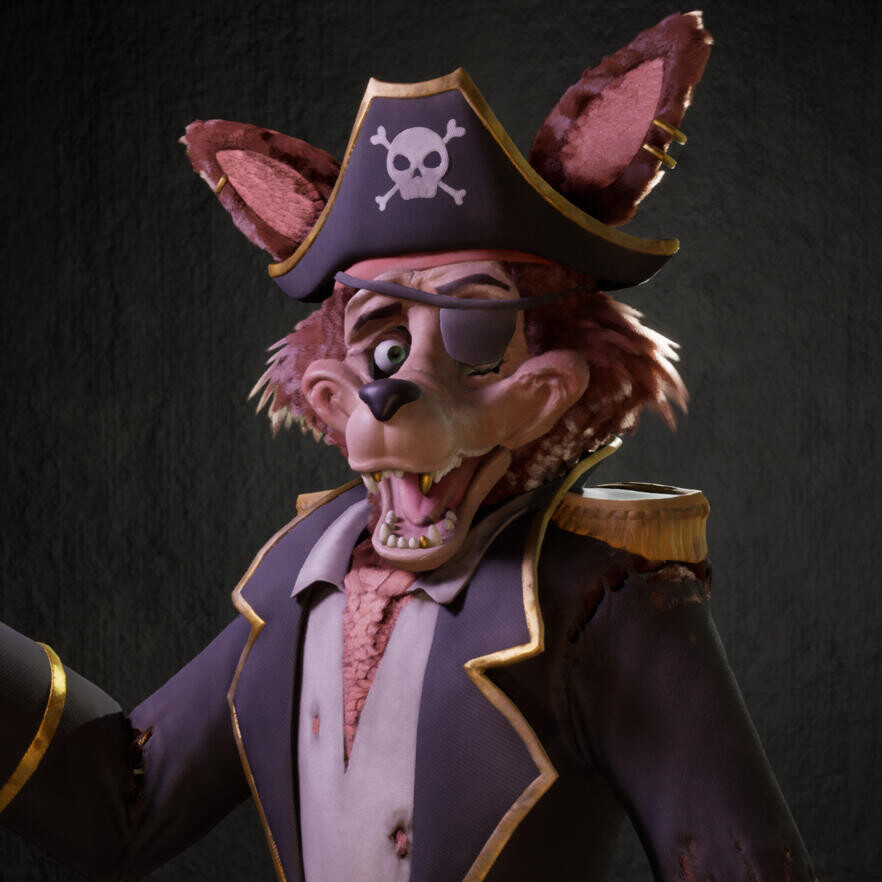 ArtStation - Foxy The Pirate - FNAF FanDesign Sculpted