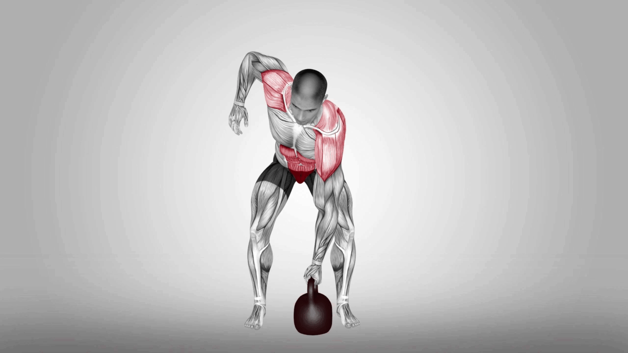kettlebell gorilla row